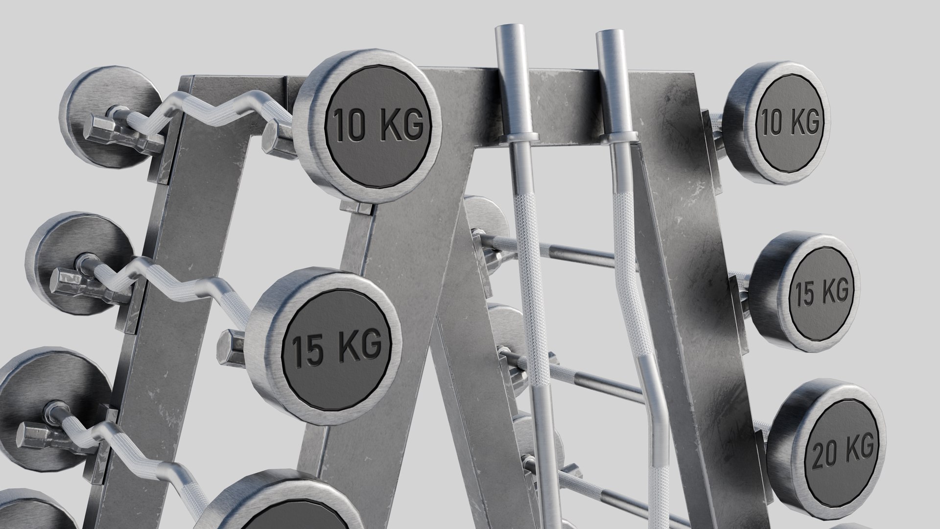 GYM Weights Collection 3D Model - TurboSquid 2367013