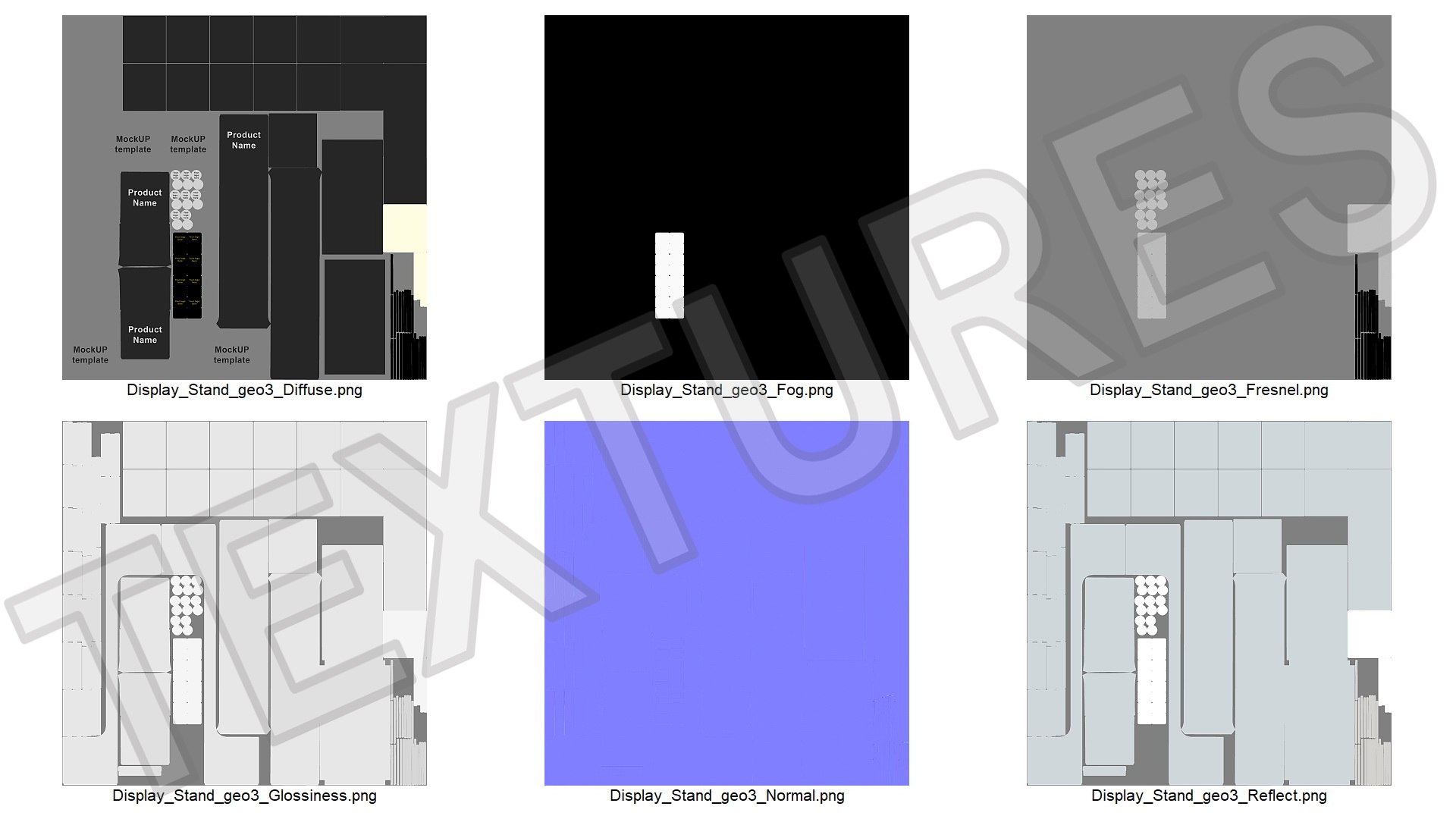 3D Multi Shelf Navy Display Rack Mockup - TurboSquid 2098266