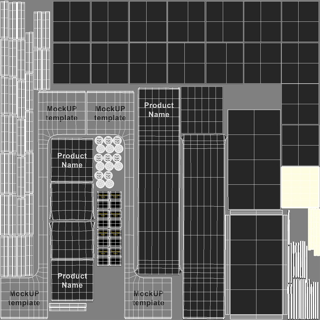 3D Multi Shelf Navy Display Rack Mockup - TurboSquid 2098266