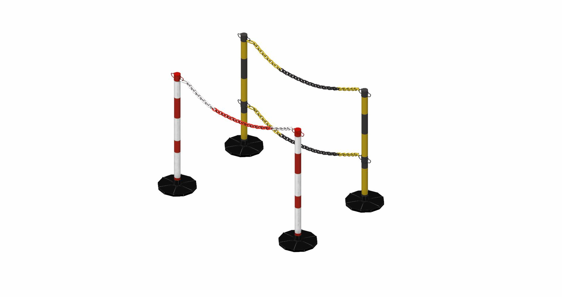 Colorful Metal Barriers 3D Model - TurboSquid 2085473