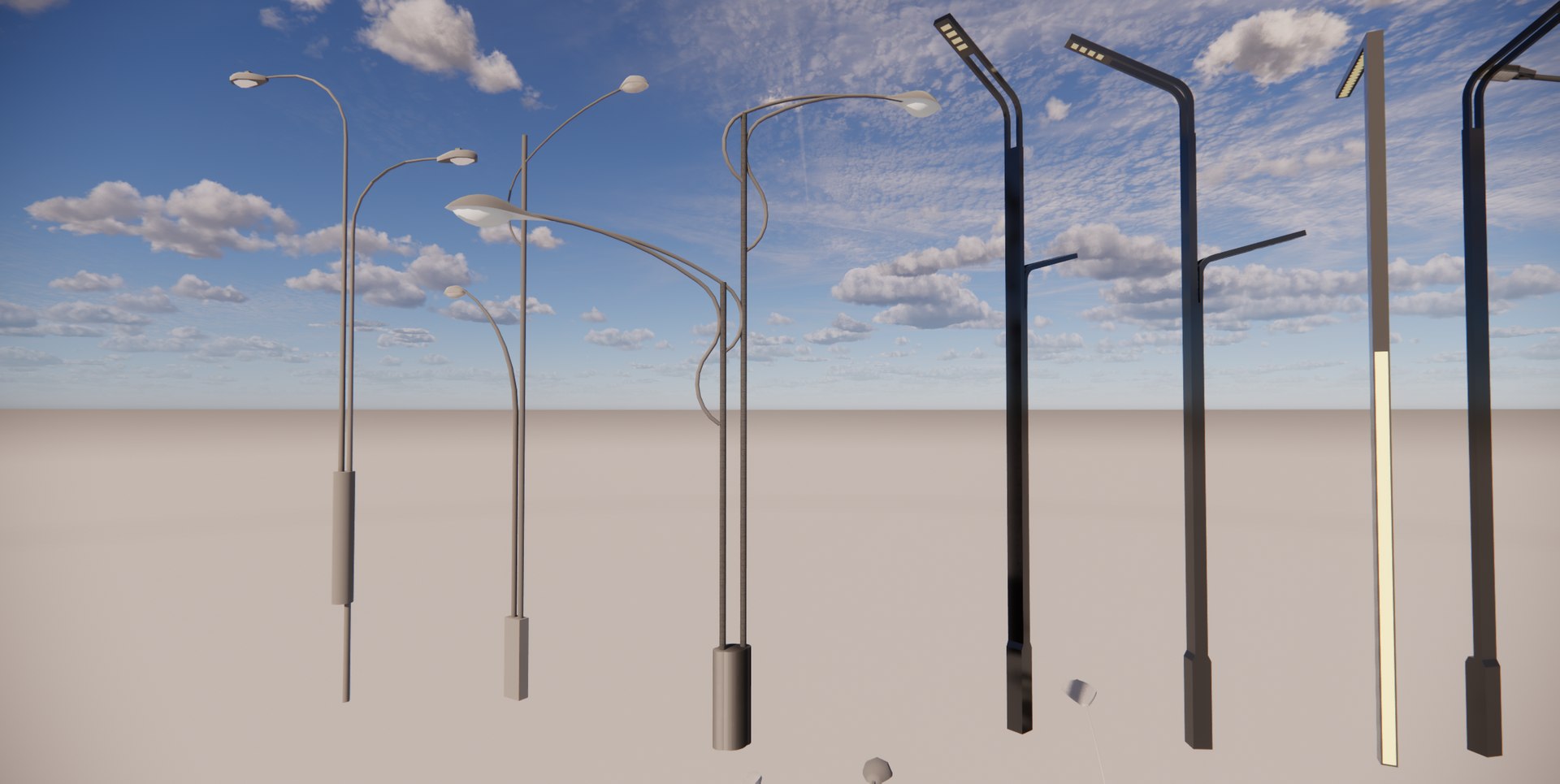 3D Street Lamps Collection-A8 Model - TurboSquid 2041355
