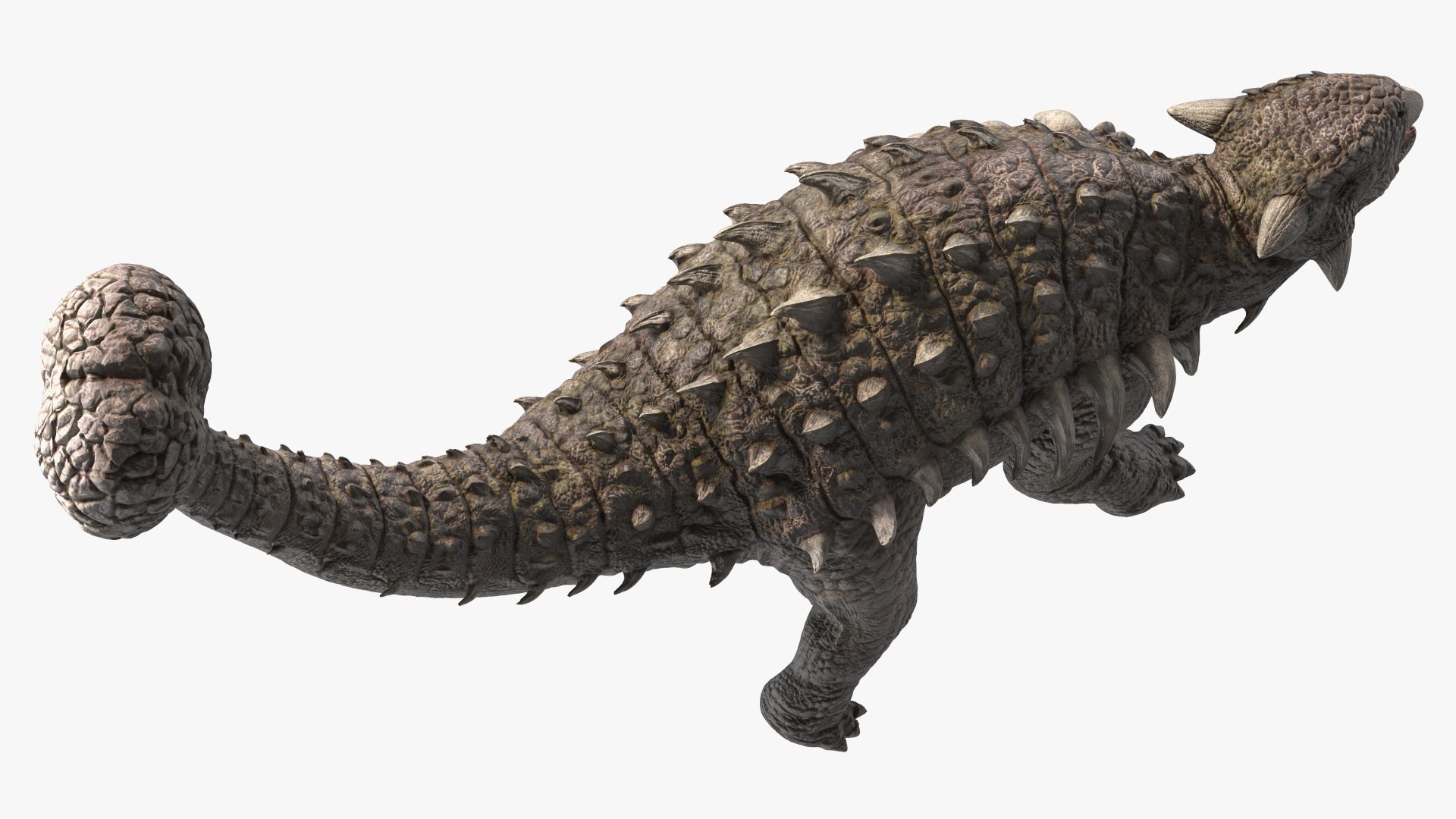 3D Ankylosaurus Deserted In Attack Pose - TurboSquid 2170496