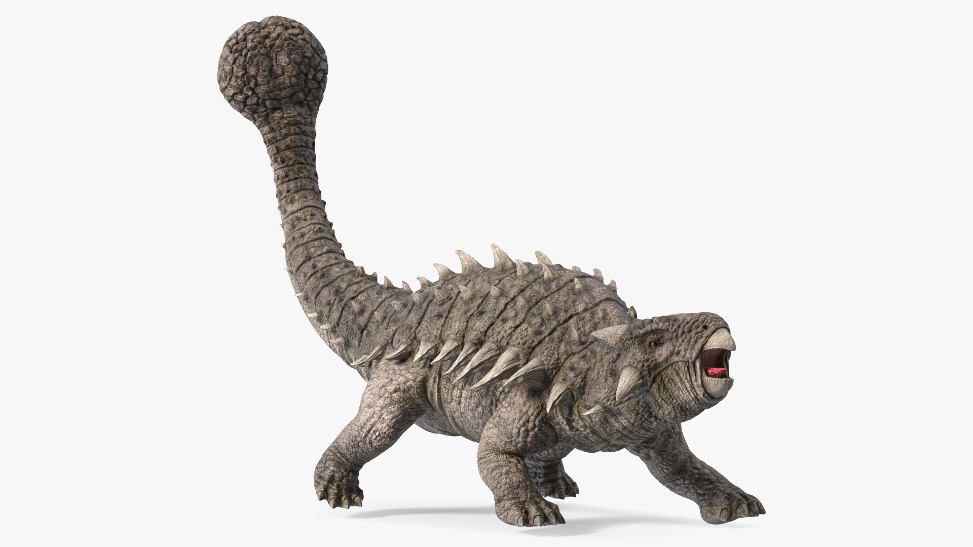 3D Ankylosaurus Deserted in Attack Pose - TurboSquid 2170496