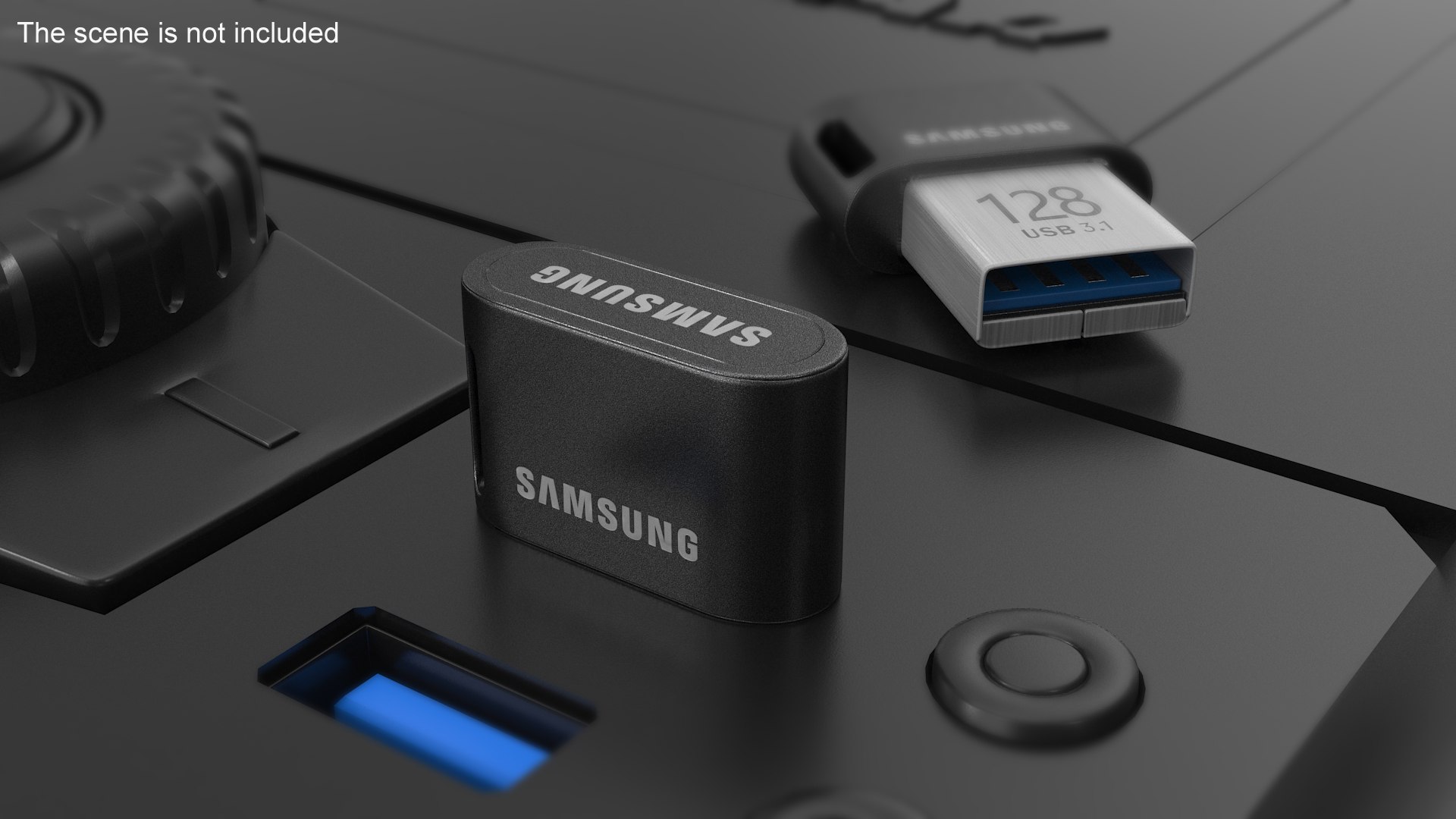 Flash Drive Samsung 128Gb 3D Model - TurboSquid 1980878