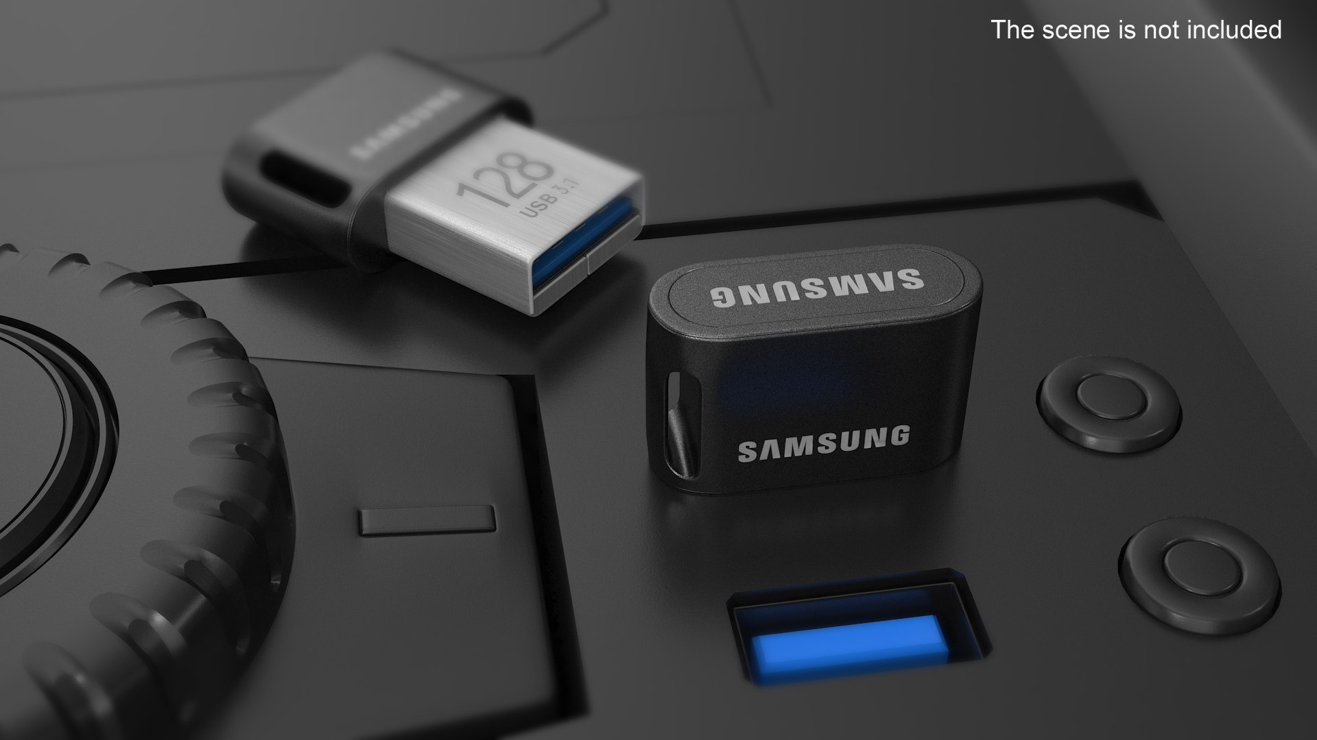 Flash Drive Samsung 128Gb 3D model - TurboSquid 1980878