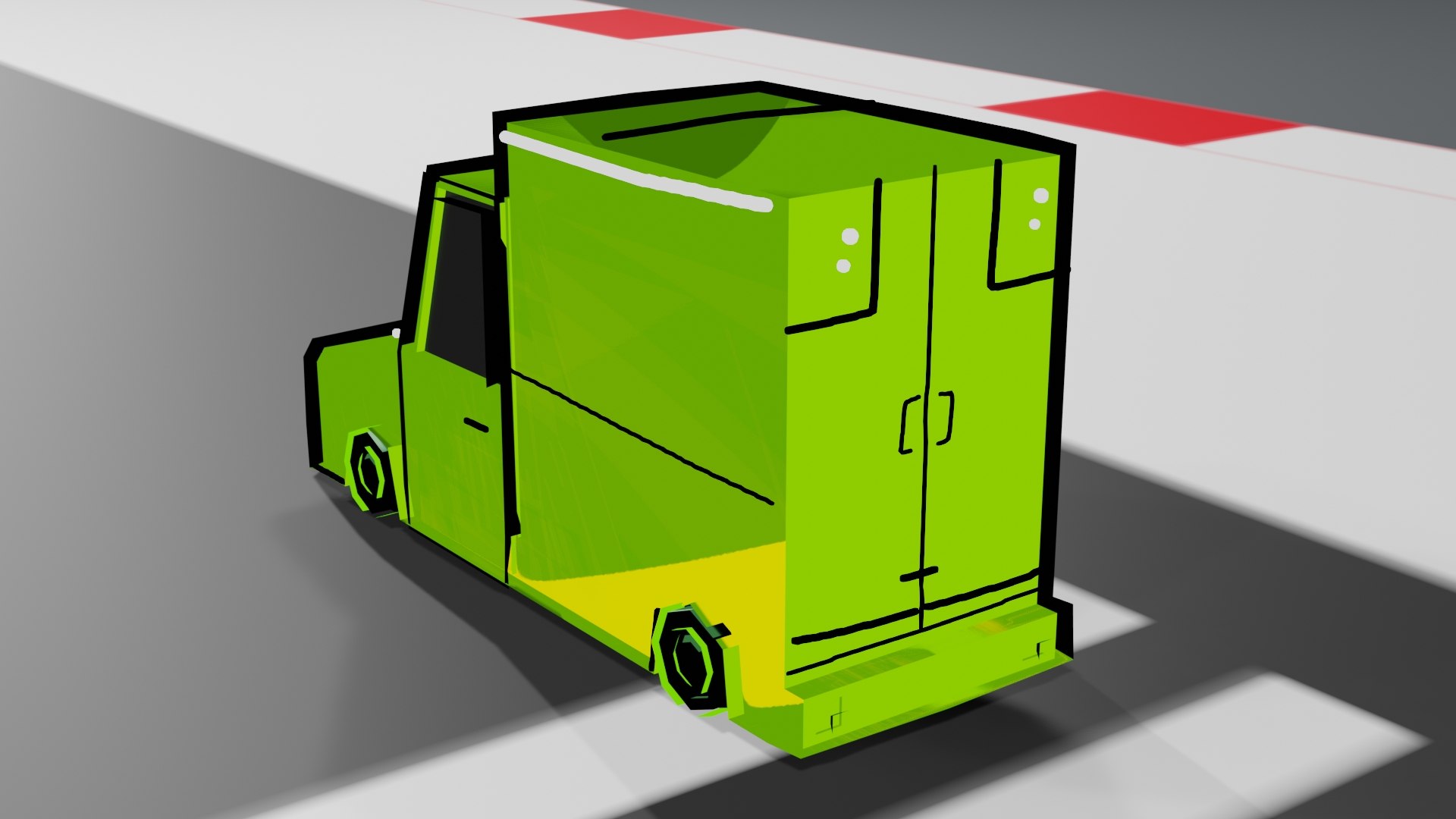 Low Poly Cartoon Car Drawing Shader Model - TurboSquid 2107450