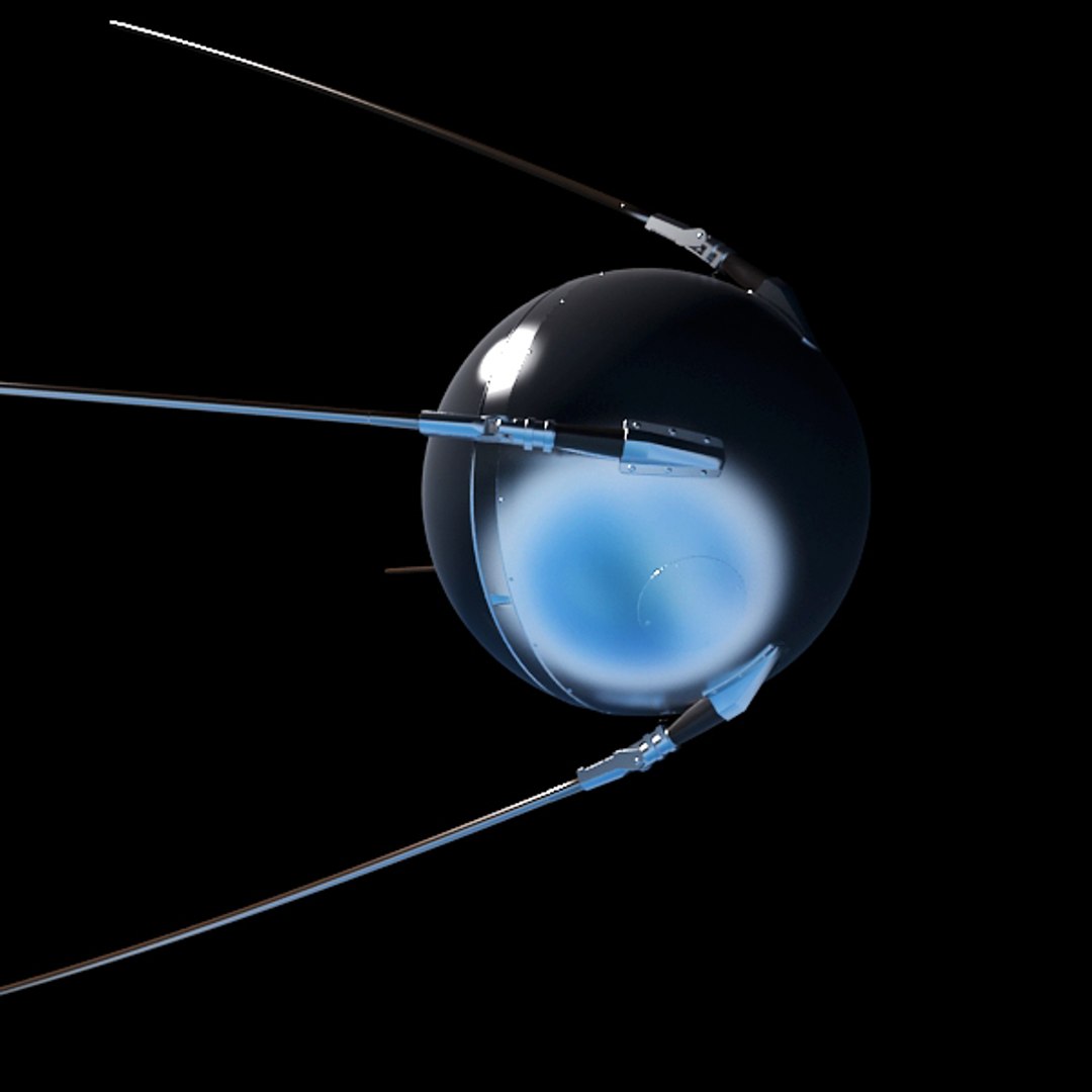 3d model russian sputnik
