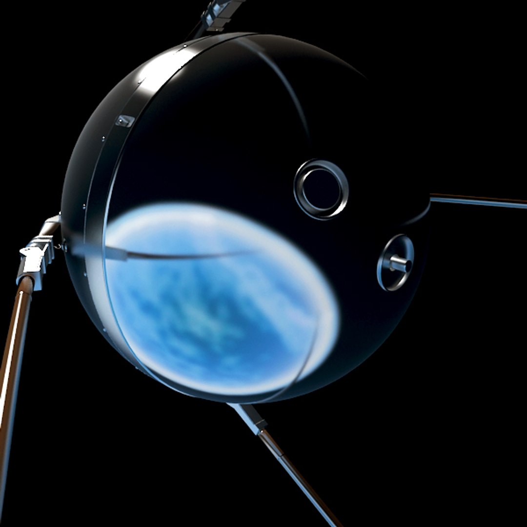 3d model russian sputnik
