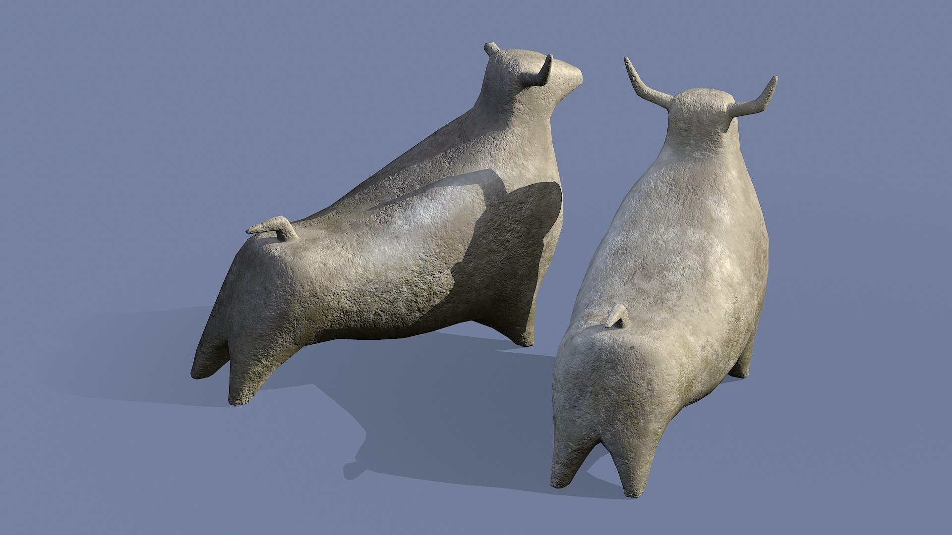 3D Stone Bull Statue Model - TurboSquid 2059436
