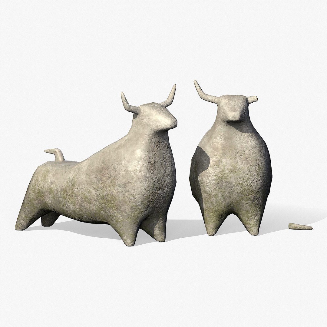 3D Stone bull statue model - TurboSquid 2059436