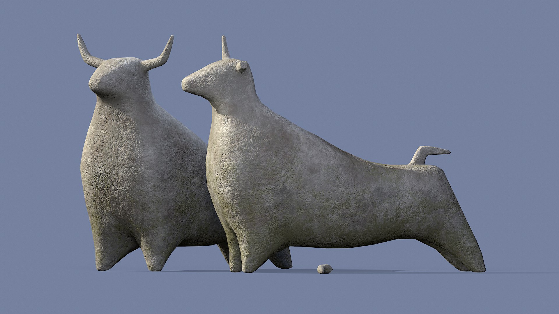 3D Stone Bull Statue Model - TurboSquid 2059436
