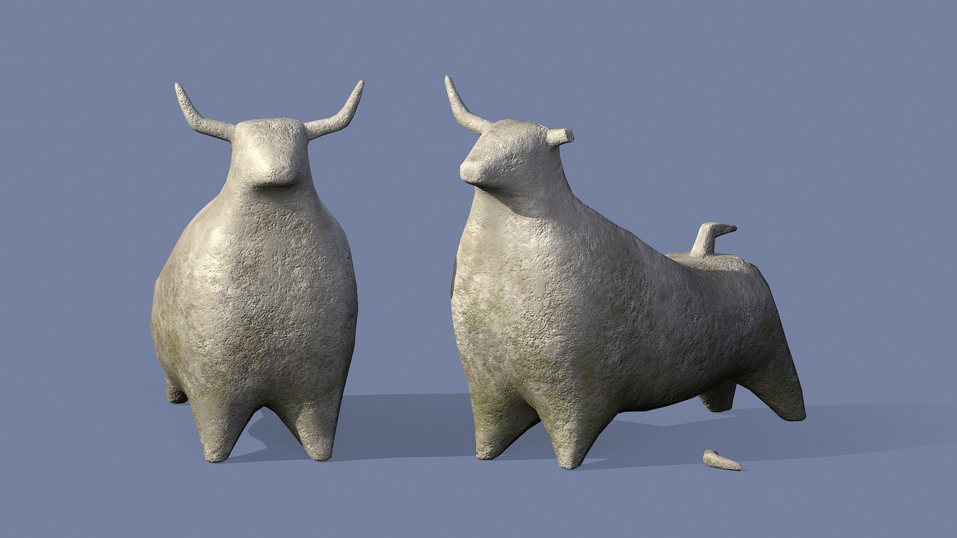 3D Stone Bull Statue Model - TurboSquid 2059436