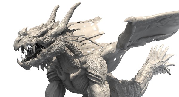 3D ZBrush dragon fantasy lizard