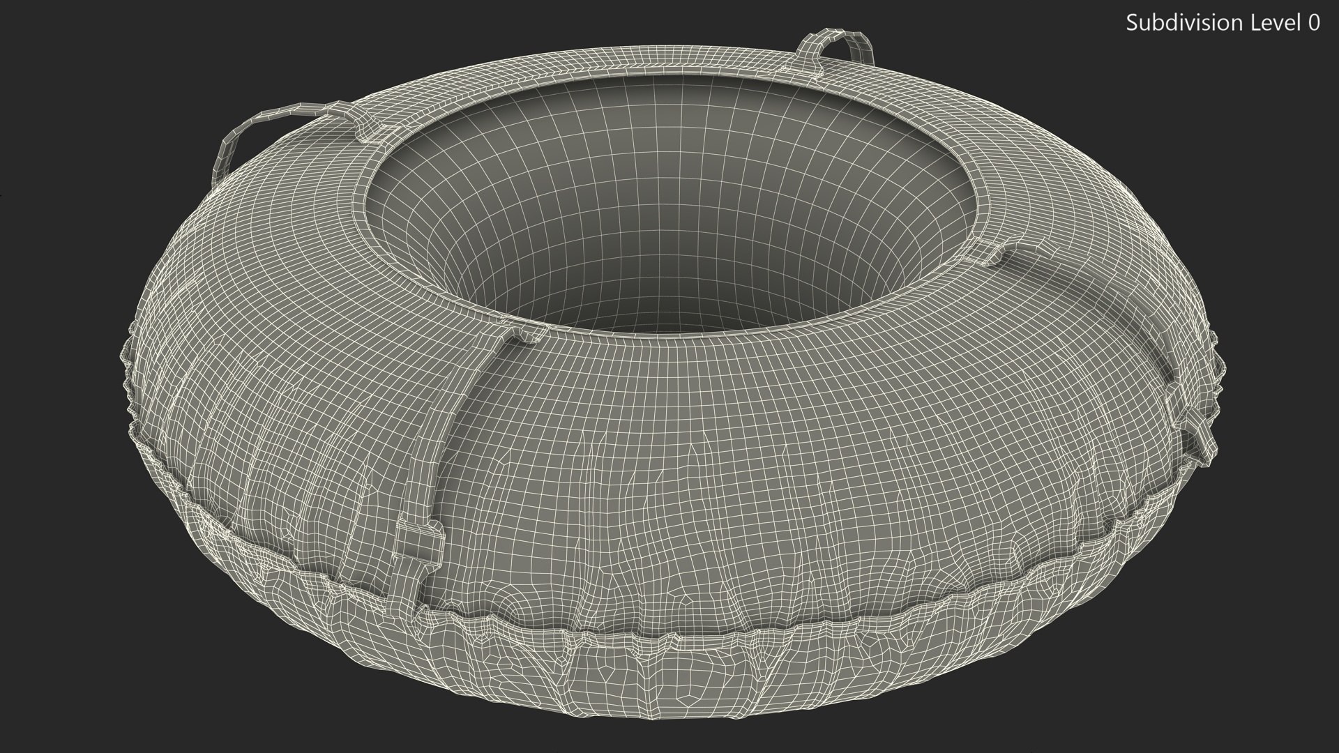 3D Model Large Snow Tube White - TurboSquid 2206601