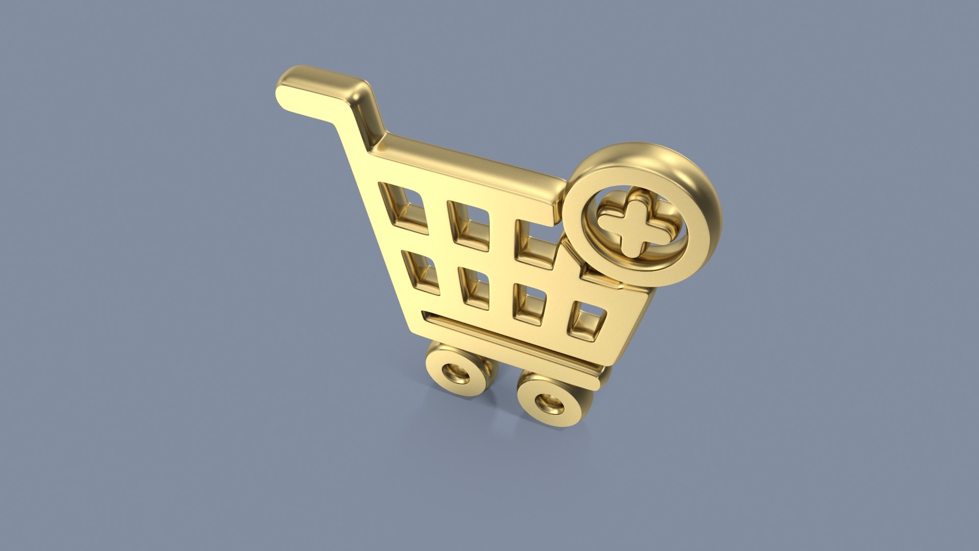3D Shopping cart add to purchase symbol Gold - TurboSquid 2060765