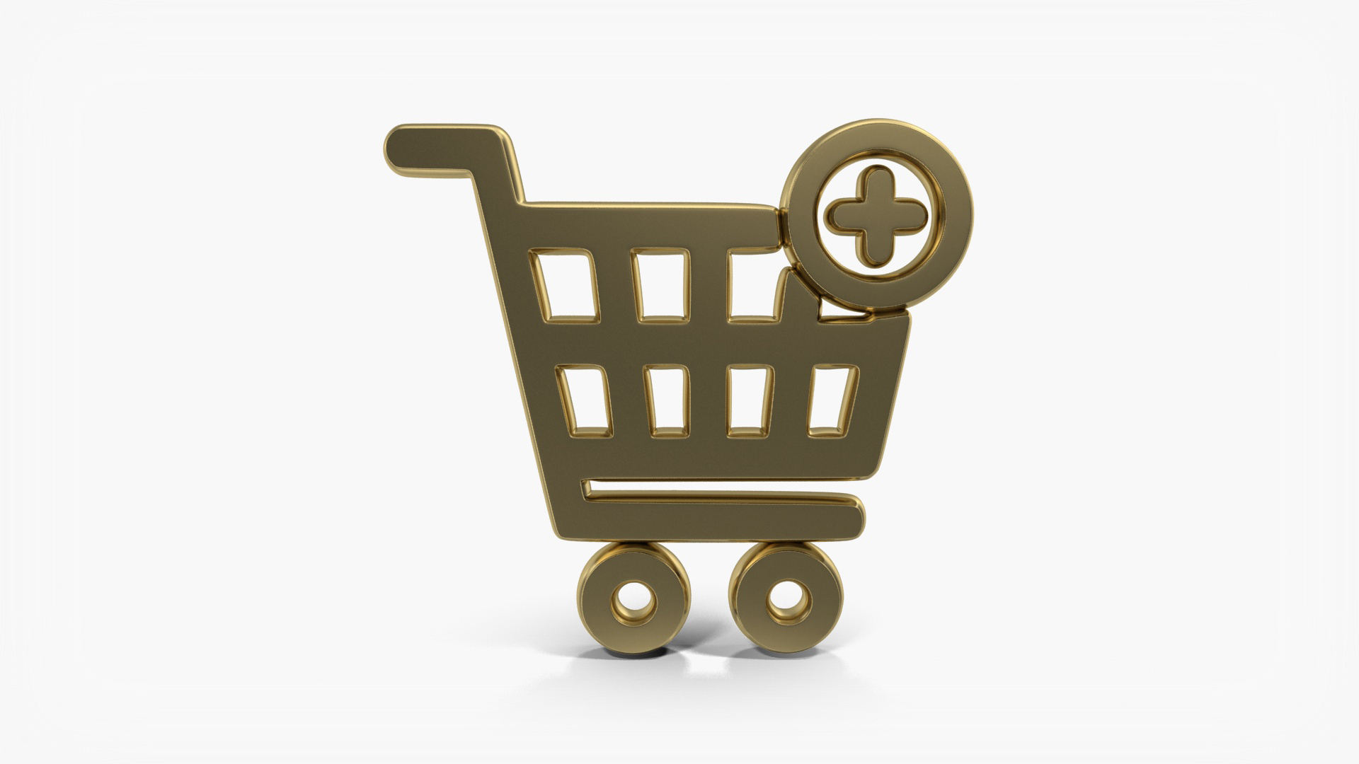 3D Shopping cart add to purchase symbol Gold - TurboSquid 2060765