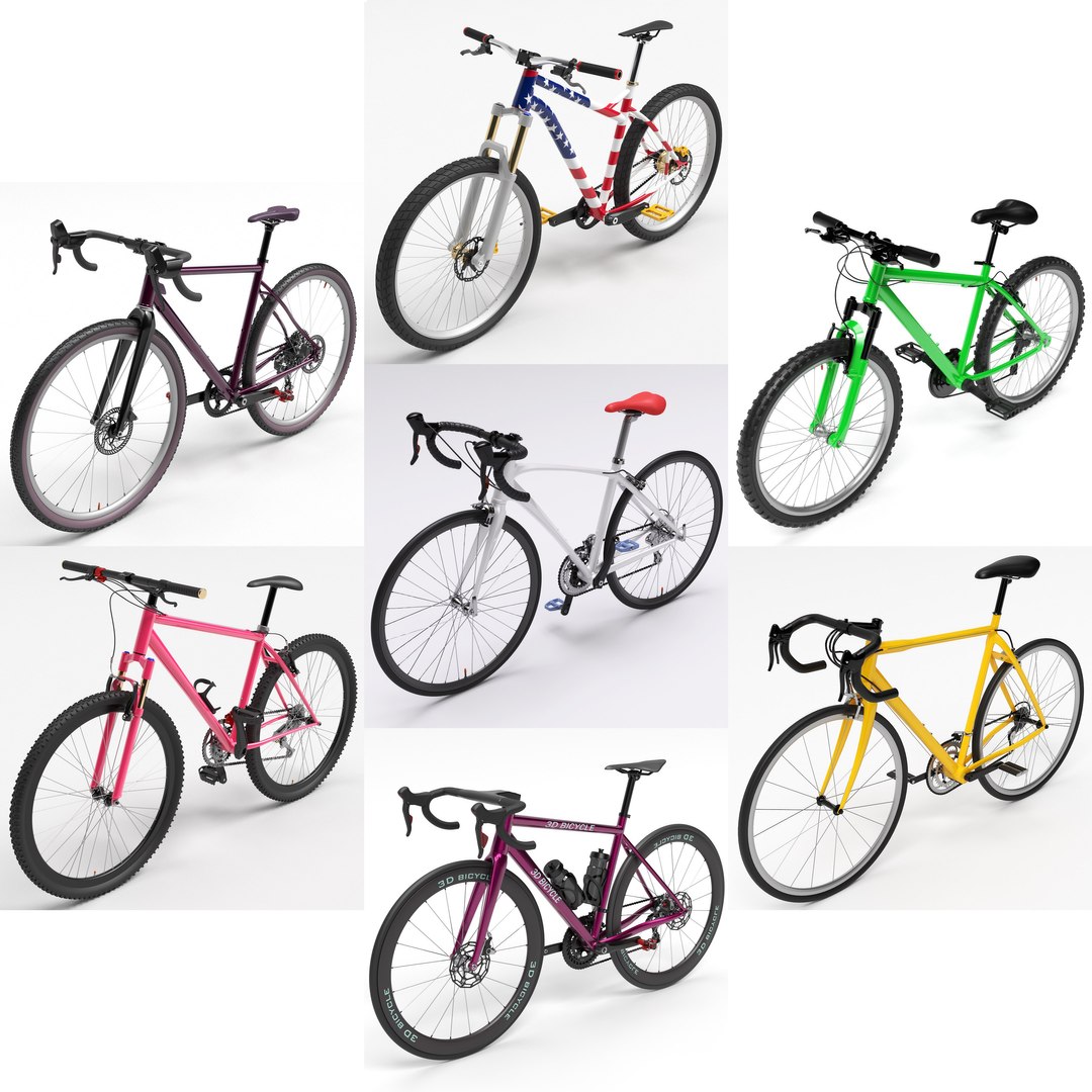 3D Bicycle Collection II 7 in 1 - TurboSquid 2059593