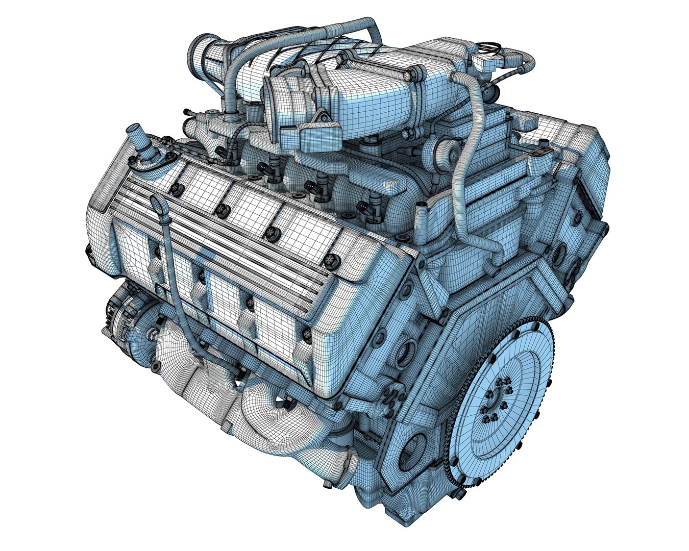 Engine v8 3D model - TurboSquid 1324794