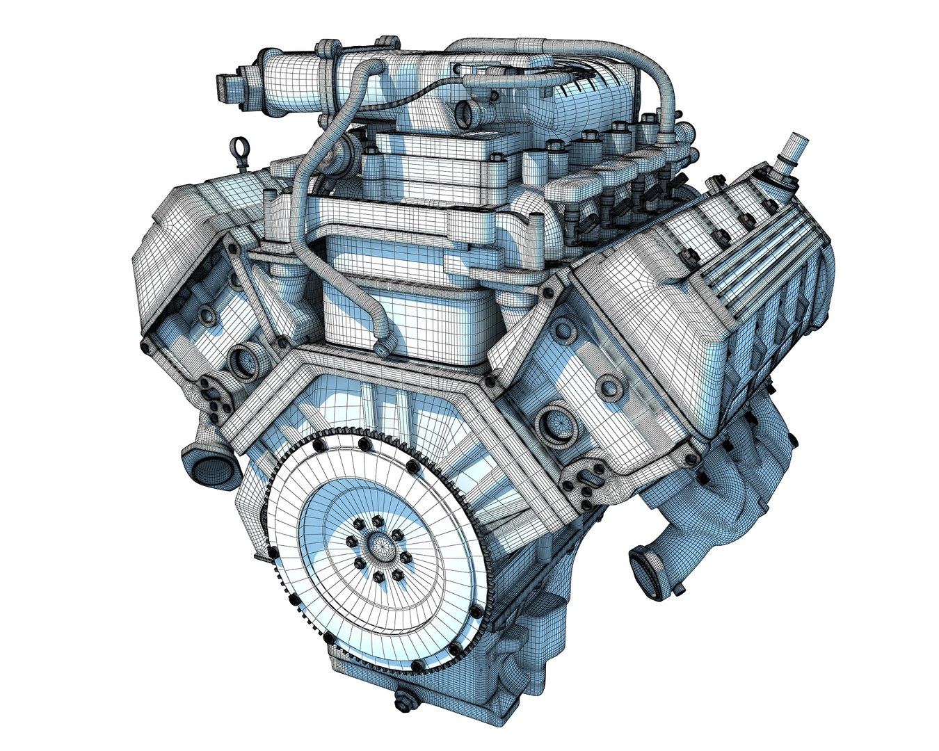 Engine v8 3D model - TurboSquid 1324794