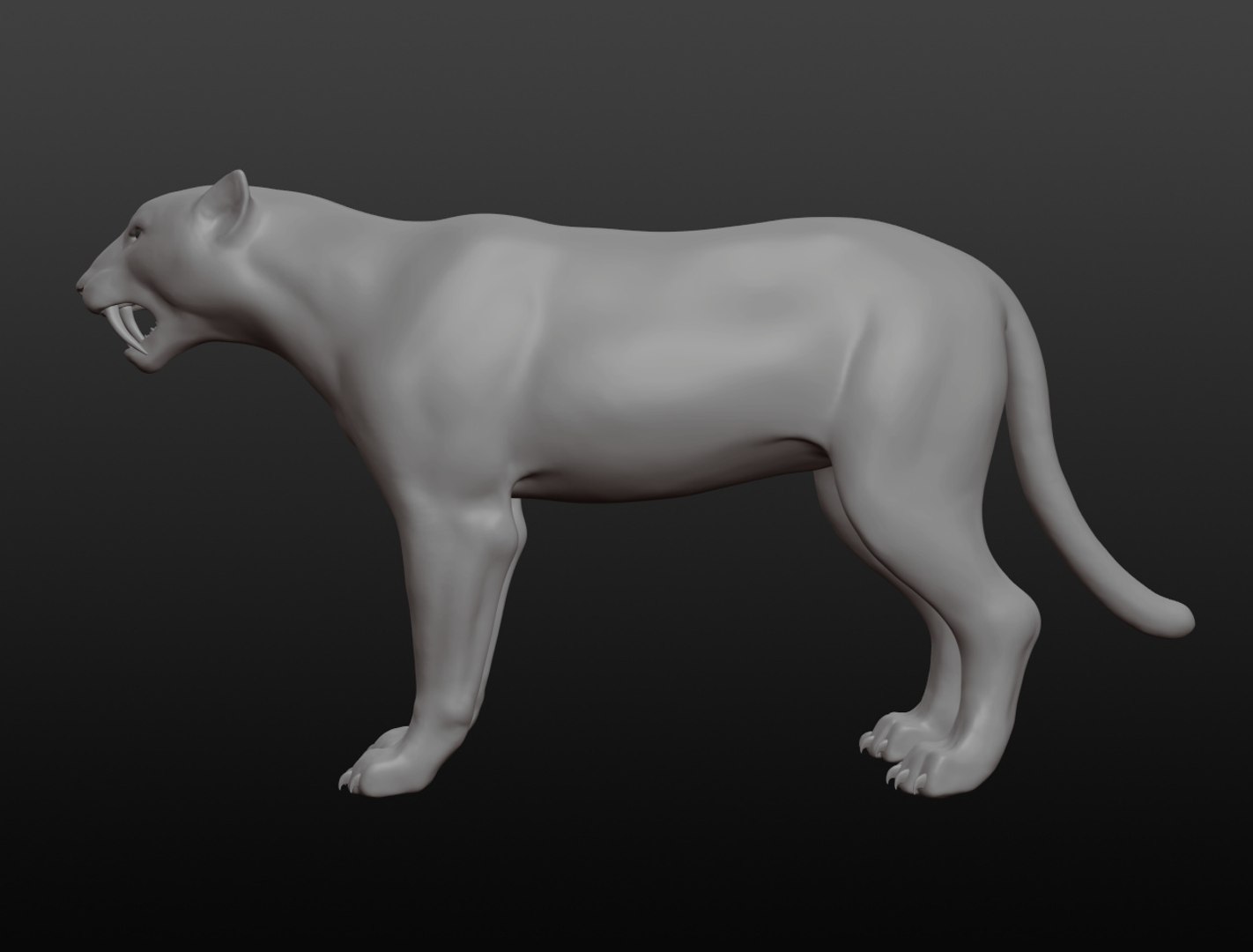 Tiger Saber-toothed Model - TurboSquid 1628146