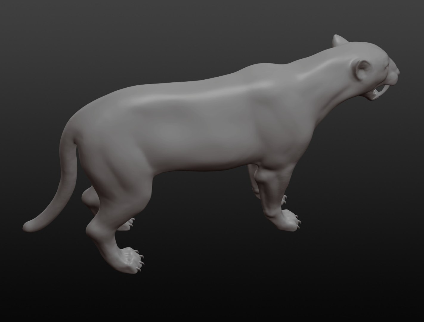 Tiger saber-toothed model - TurboSquid 1628146