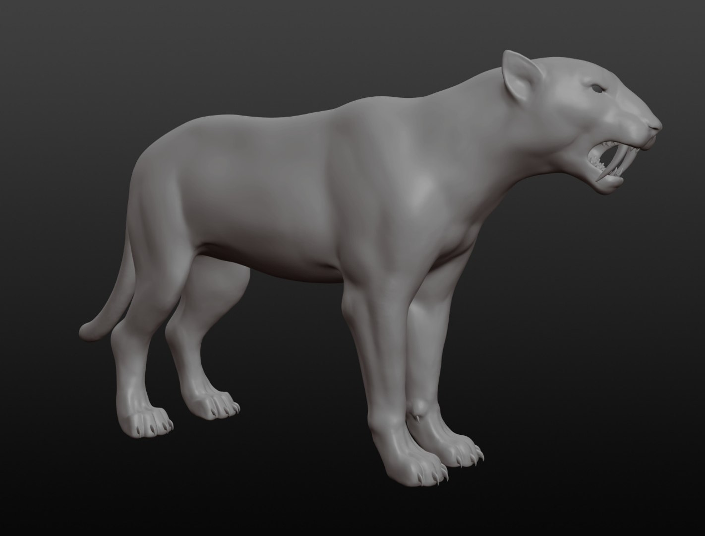 Tiger Saber-toothed Model - TurboSquid 1628146