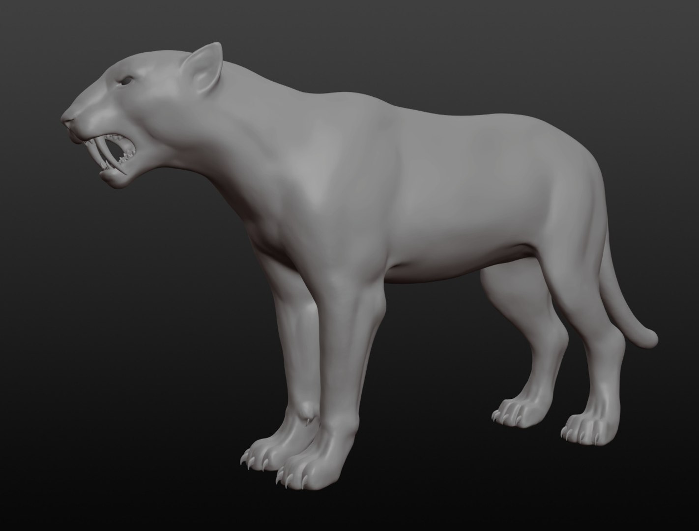 Tiger Saber-toothed Model - TurboSquid 1628146