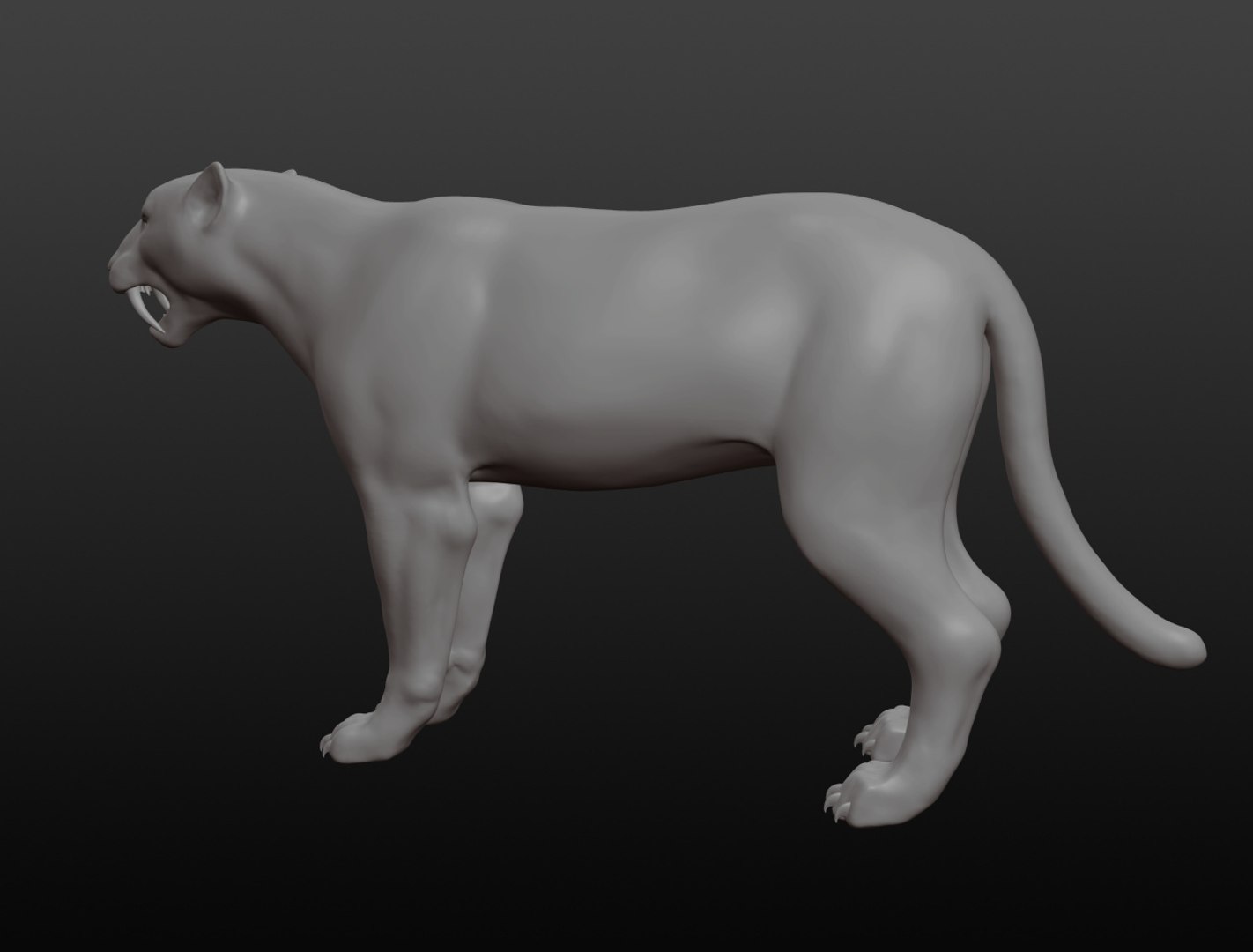 Tiger Saber-toothed Model - TurboSquid 1628146