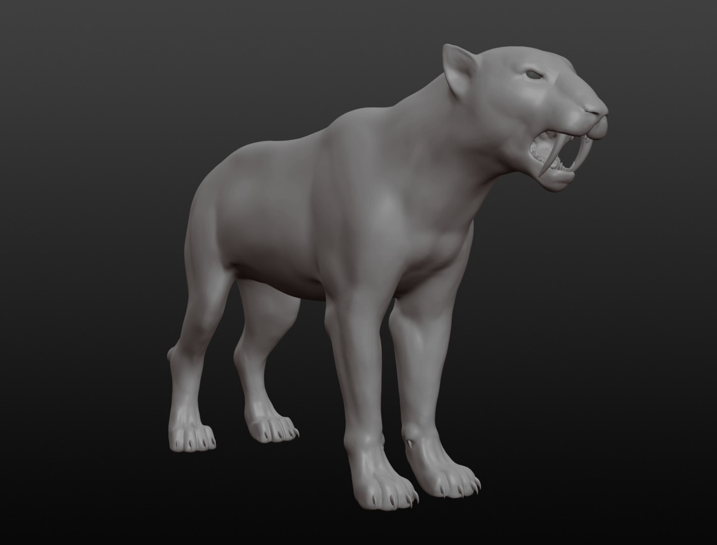 Tiger Saber-toothed Model - TurboSquid 1628146