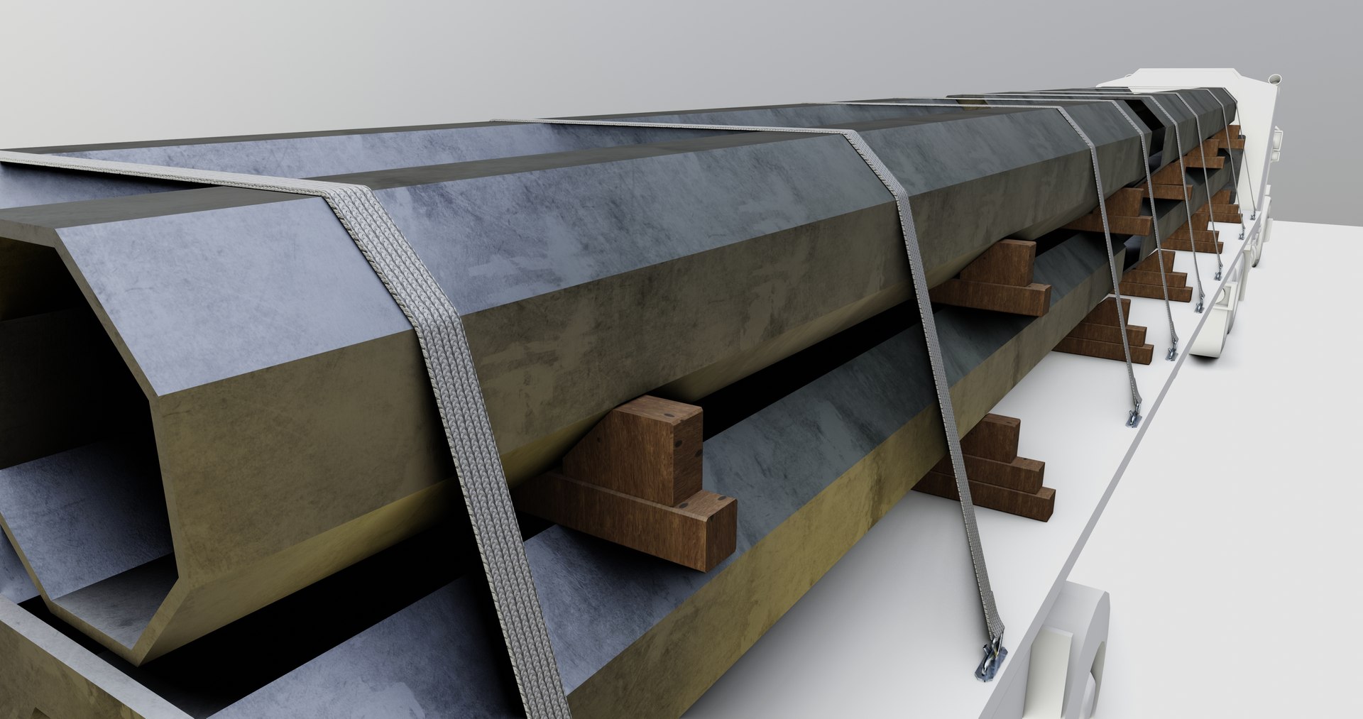 3D Model CARGO MODELS FOR TRUCK TRAILER-Polygon Pole Type-2-1 ...