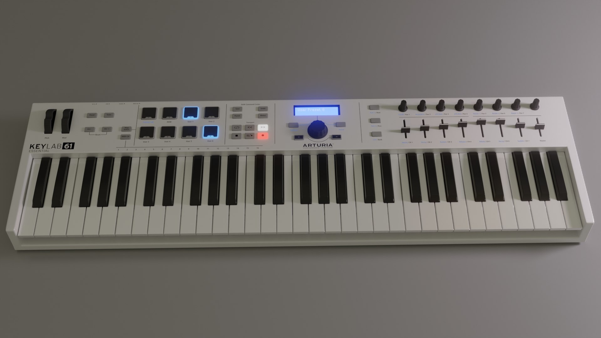 Arturia MIDI Controller 61 3D Model - TurboSquid 1871452