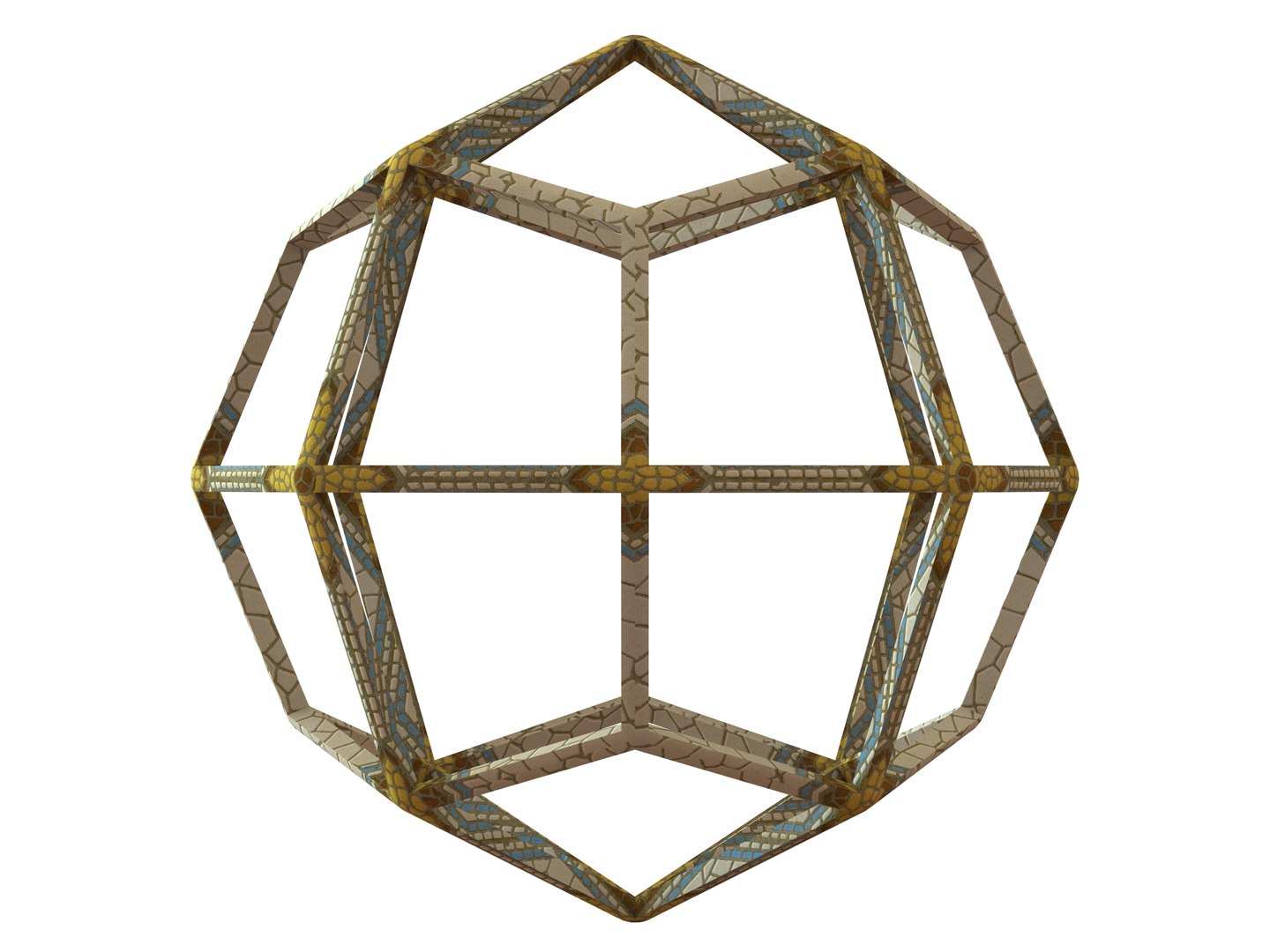 Wireframe Shape Deltoidal Icositetrahedron 3D model - TurboSquid 2169286