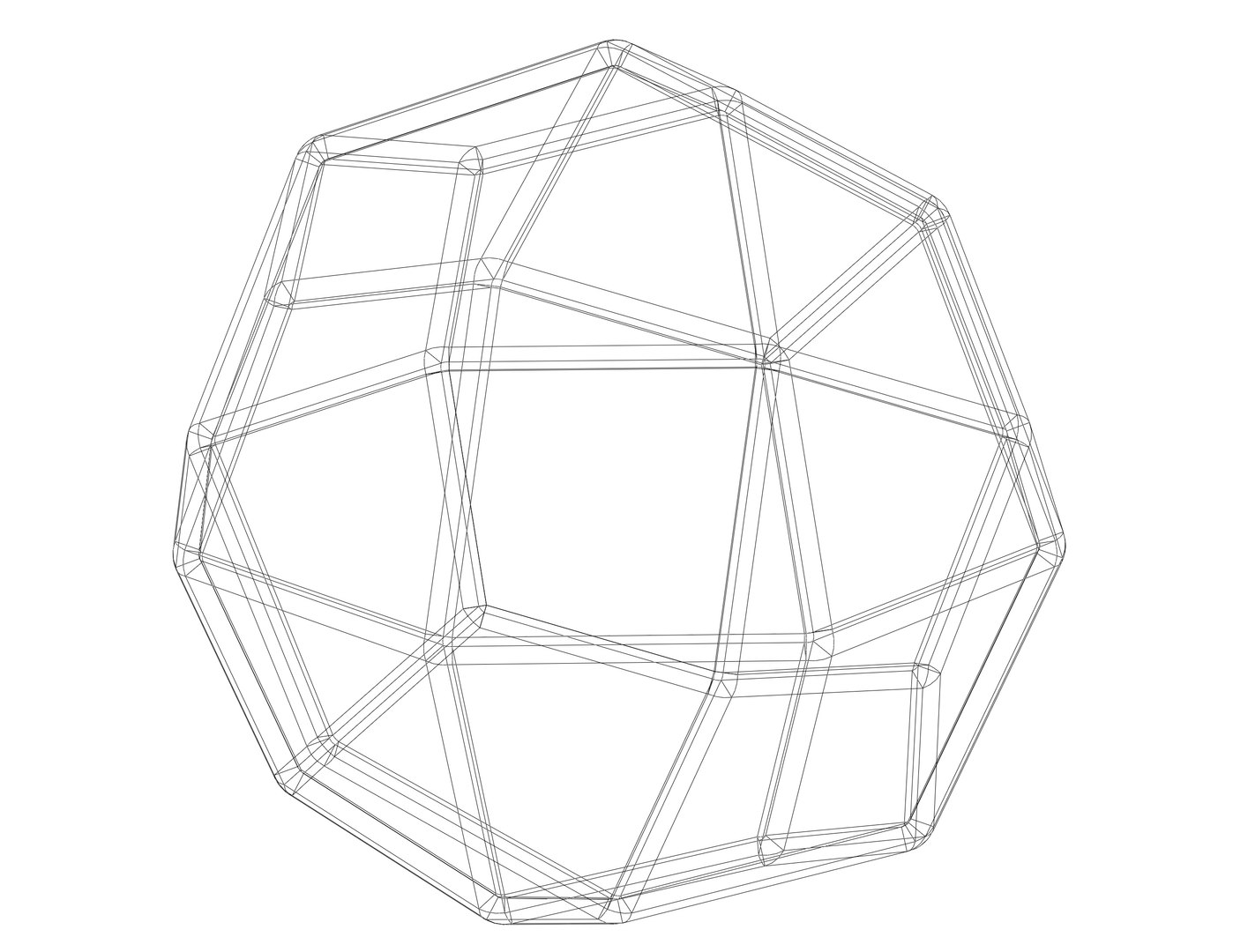 Wireframe Shape Deltoidal Icositetrahedron 3D Model - TurboSquid 2169286