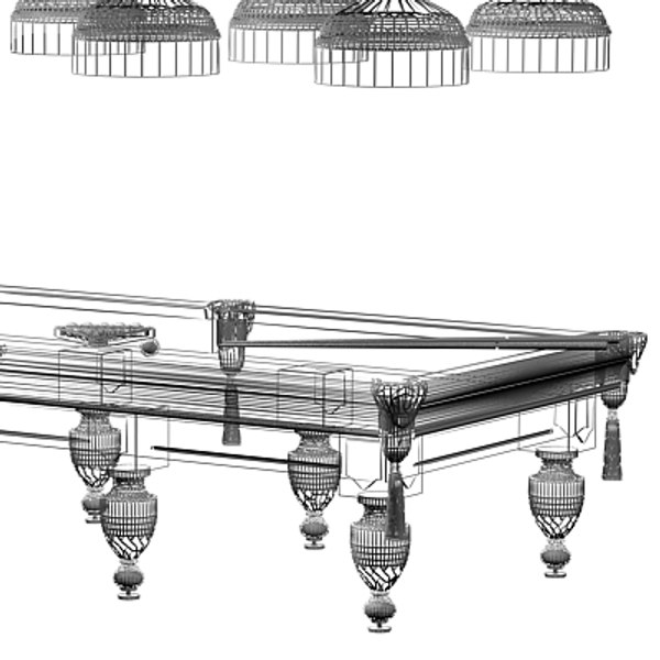 3d model russian billiards table