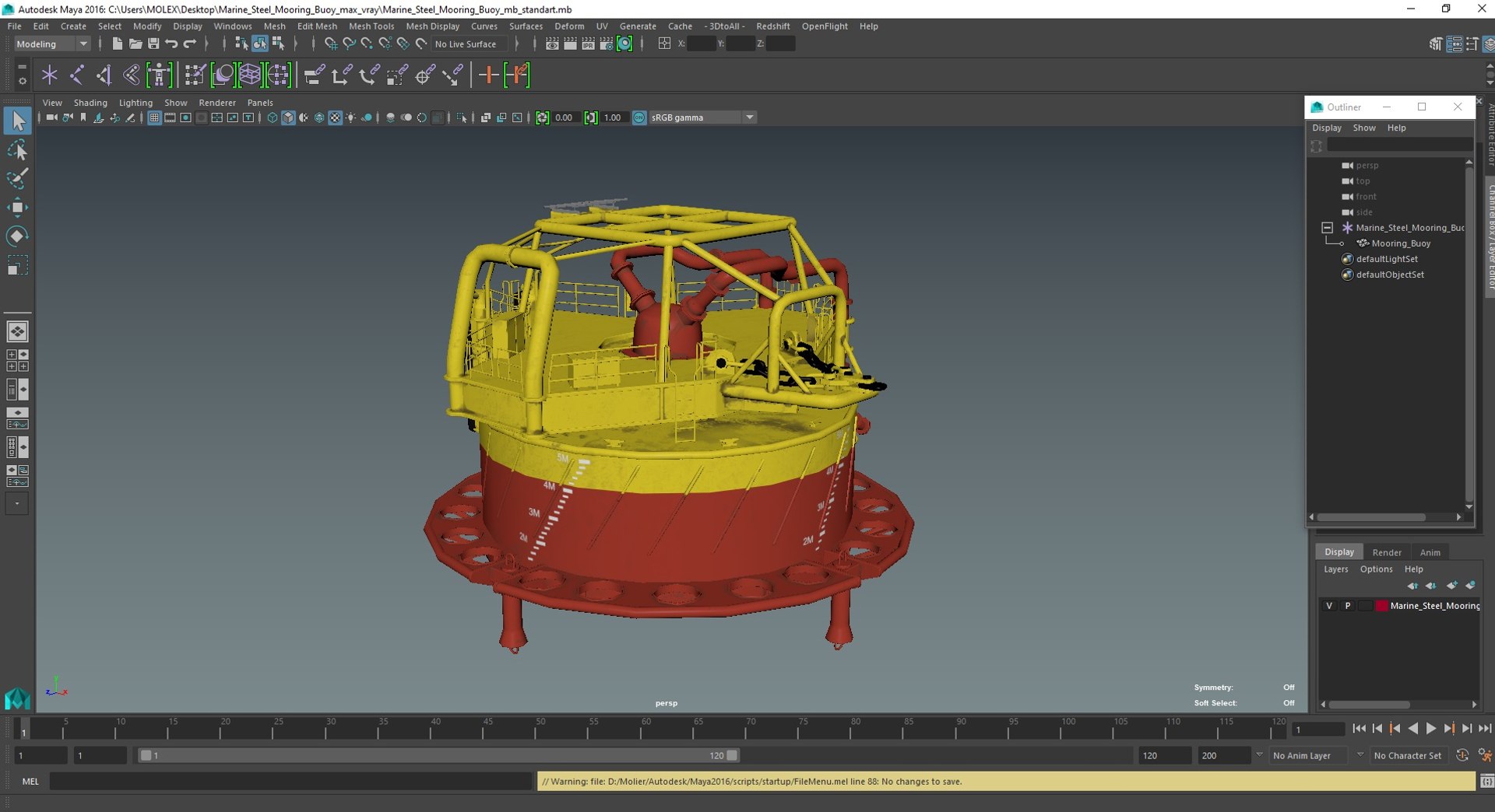 3D Model Marine Steel Mooring Buoy - TurboSquid 2121891