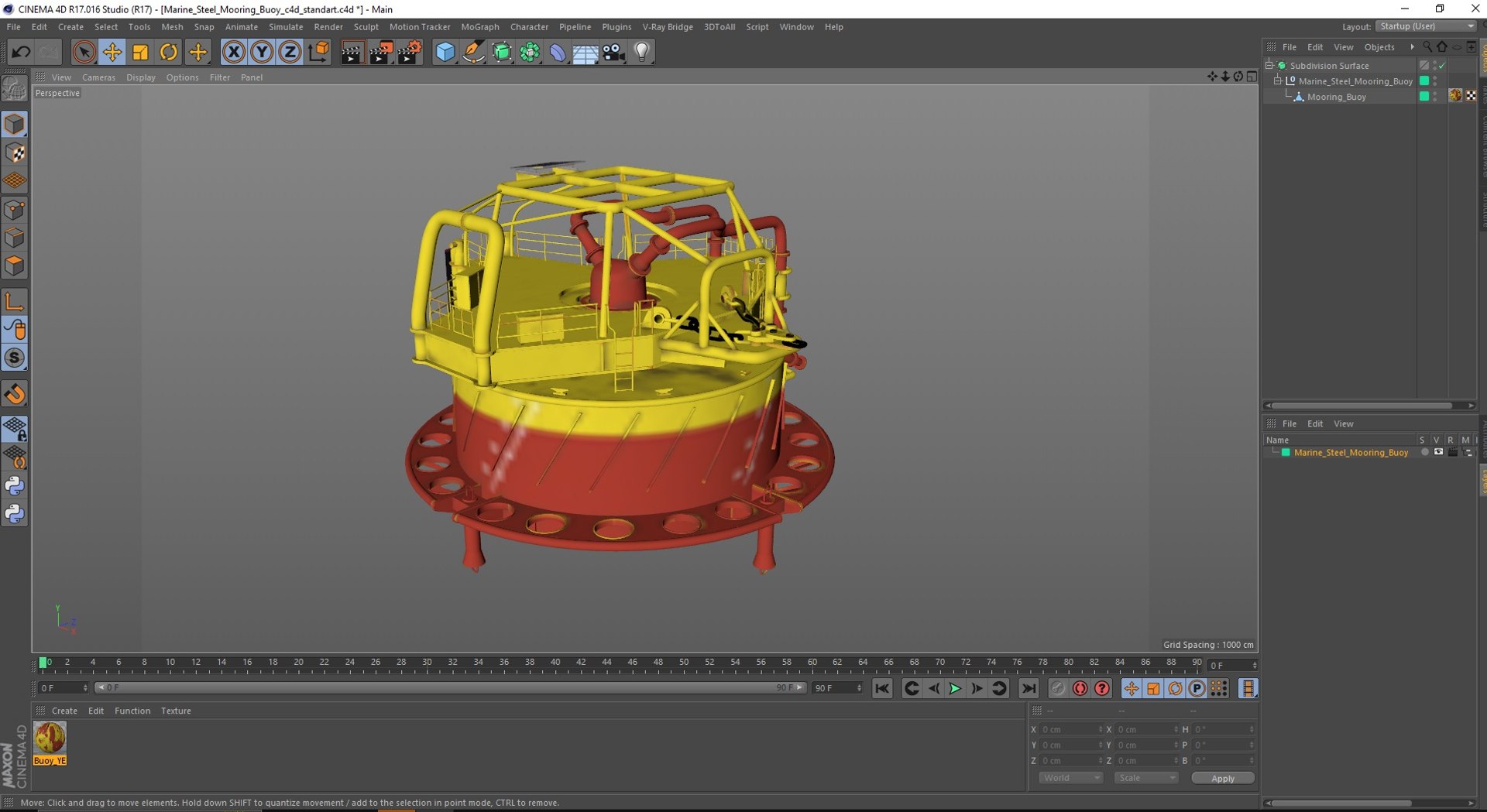 3D Model Marine Steel Mooring Buoy - TurboSquid 2121891