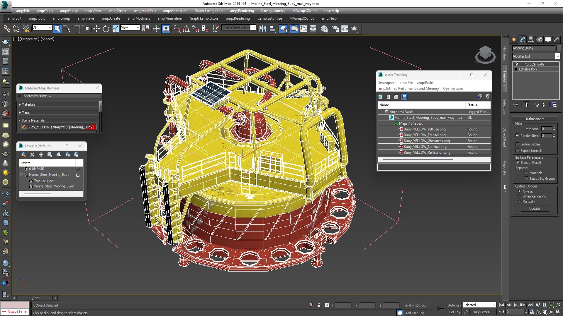 3D Model Marine Steel Mooring Buoy - TurboSquid 2121891