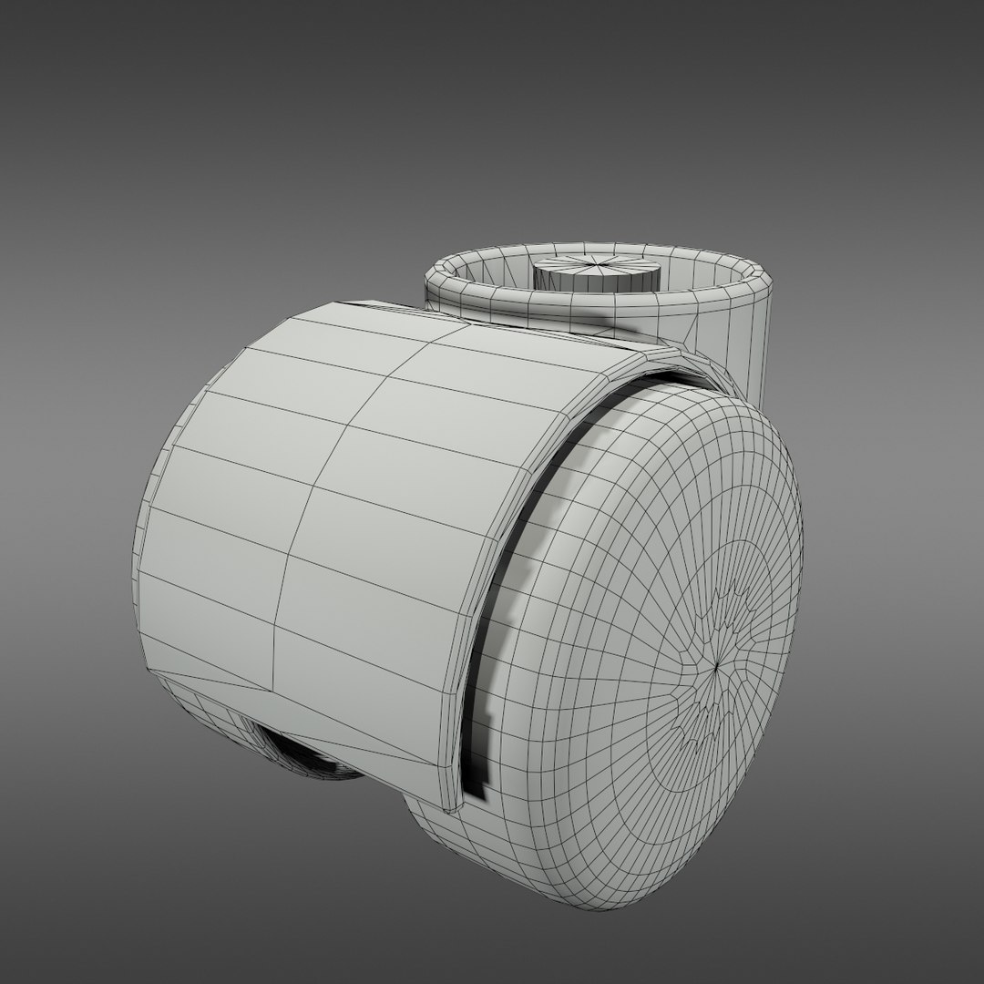 3d Model Desk Chair Wheel Caster
