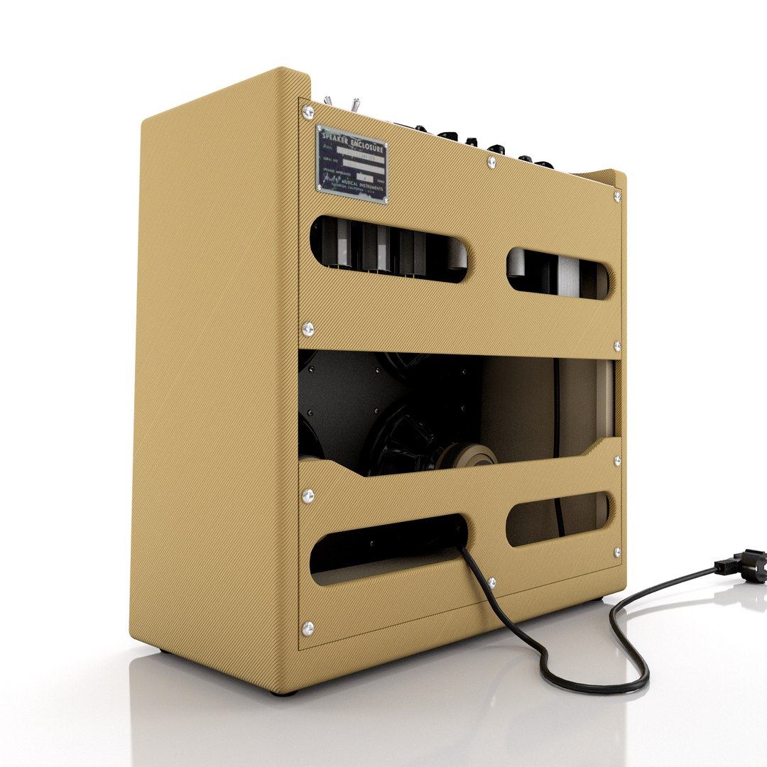 3D Model Fender BassMan Amp - TurboSquid 2171687