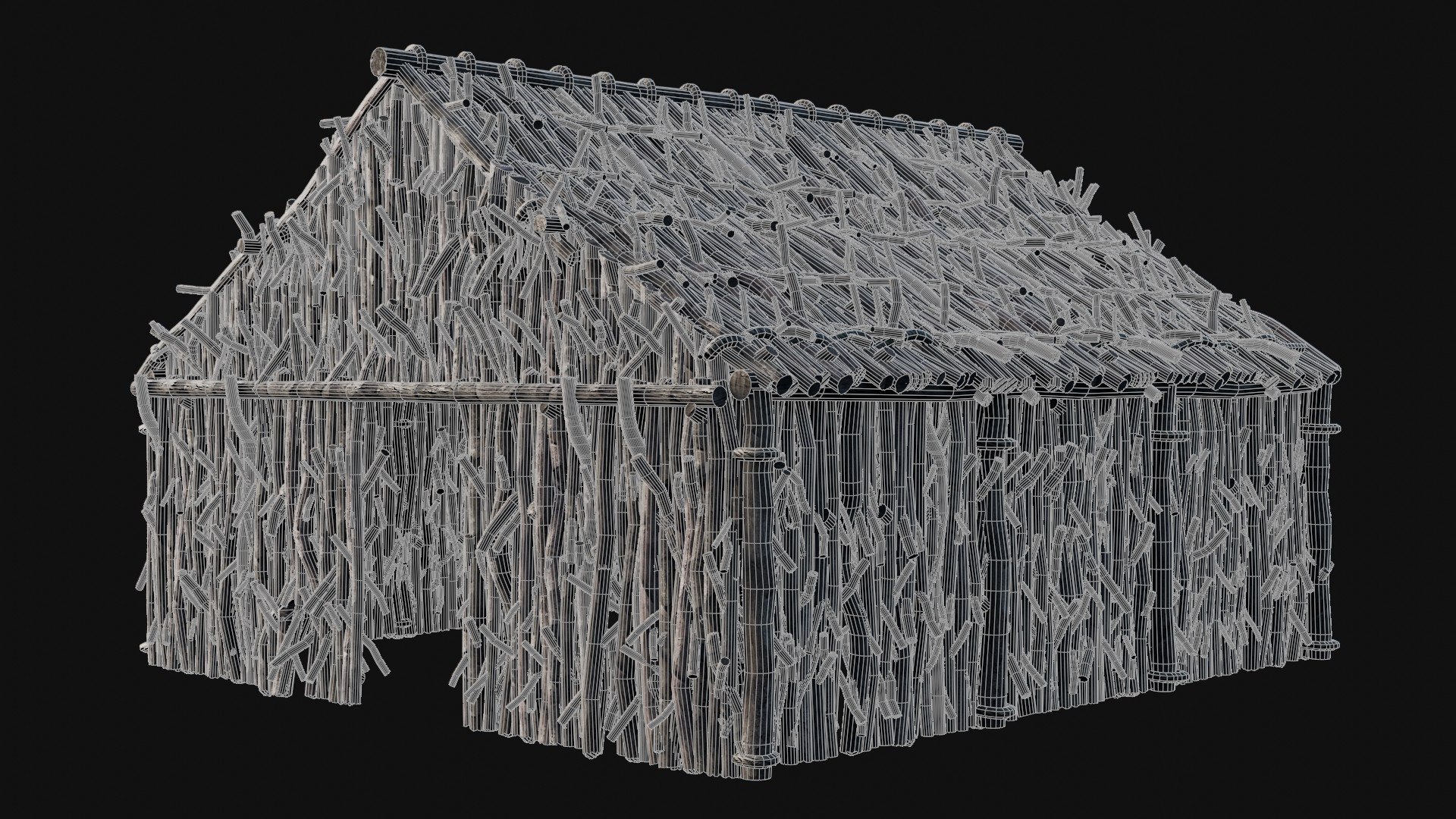 3D Model PRIMITIVE STICK HUTS SHELTER COTTAGE HOUSE PRIMAL COLLECTION ...