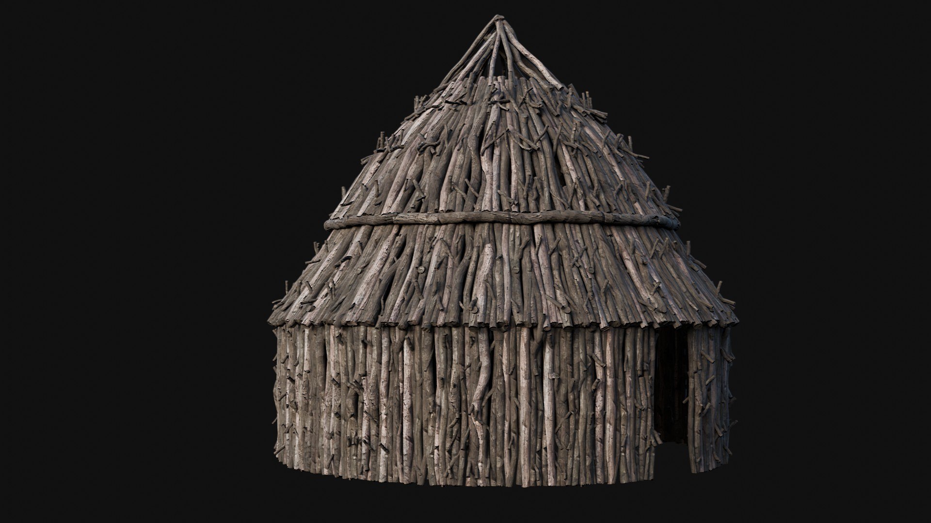 3D Model PRIMITIVE STICK HUTS SHELTER COTTAGE HOUSE PRIMAL COLLECTION ...