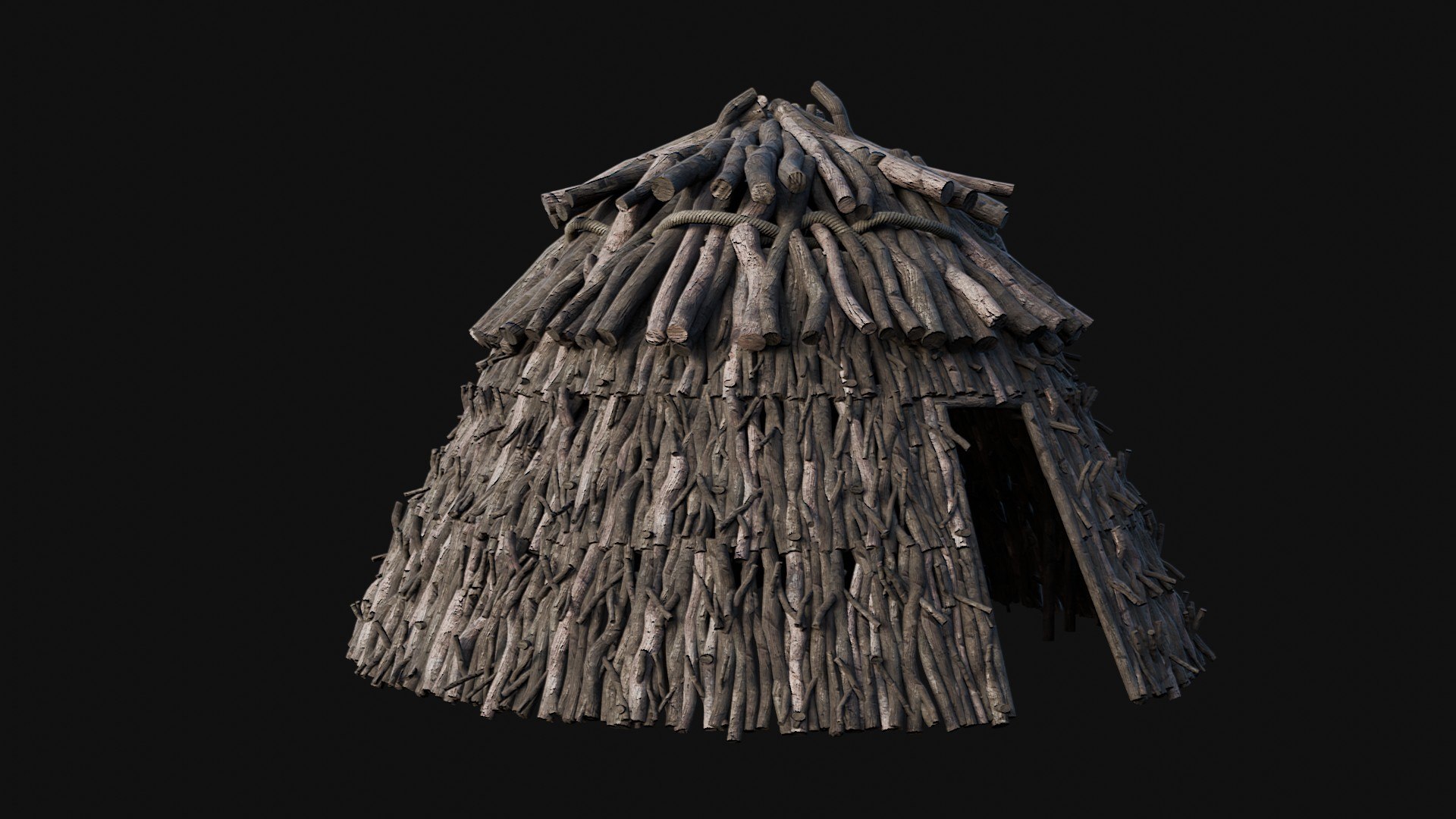 3D Model PRIMITIVE STICK HUTS SHELTER COTTAGE HOUSE PRIMAL COLLECTION ...