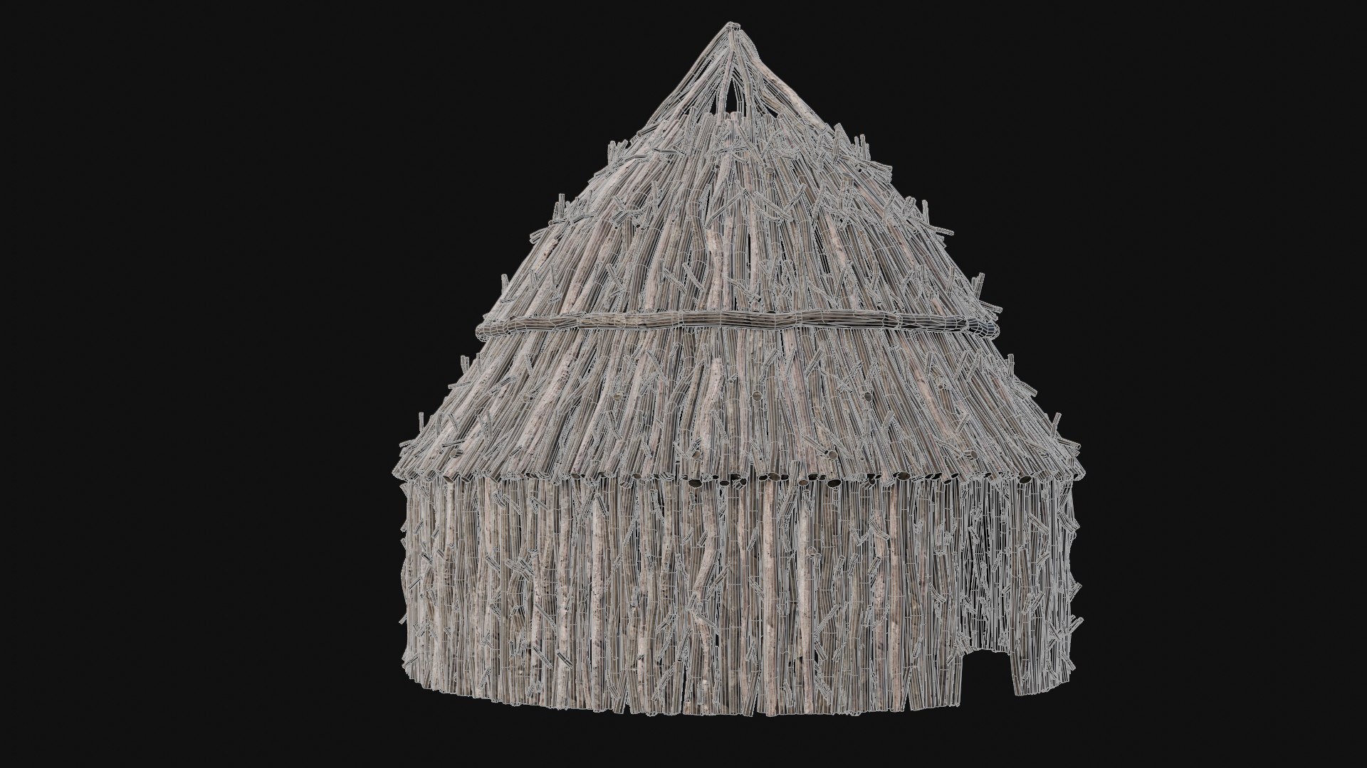 3D Model PRIMITIVE STICK HUTS SHELTER COTTAGE HOUSE PRIMAL COLLECTION ...