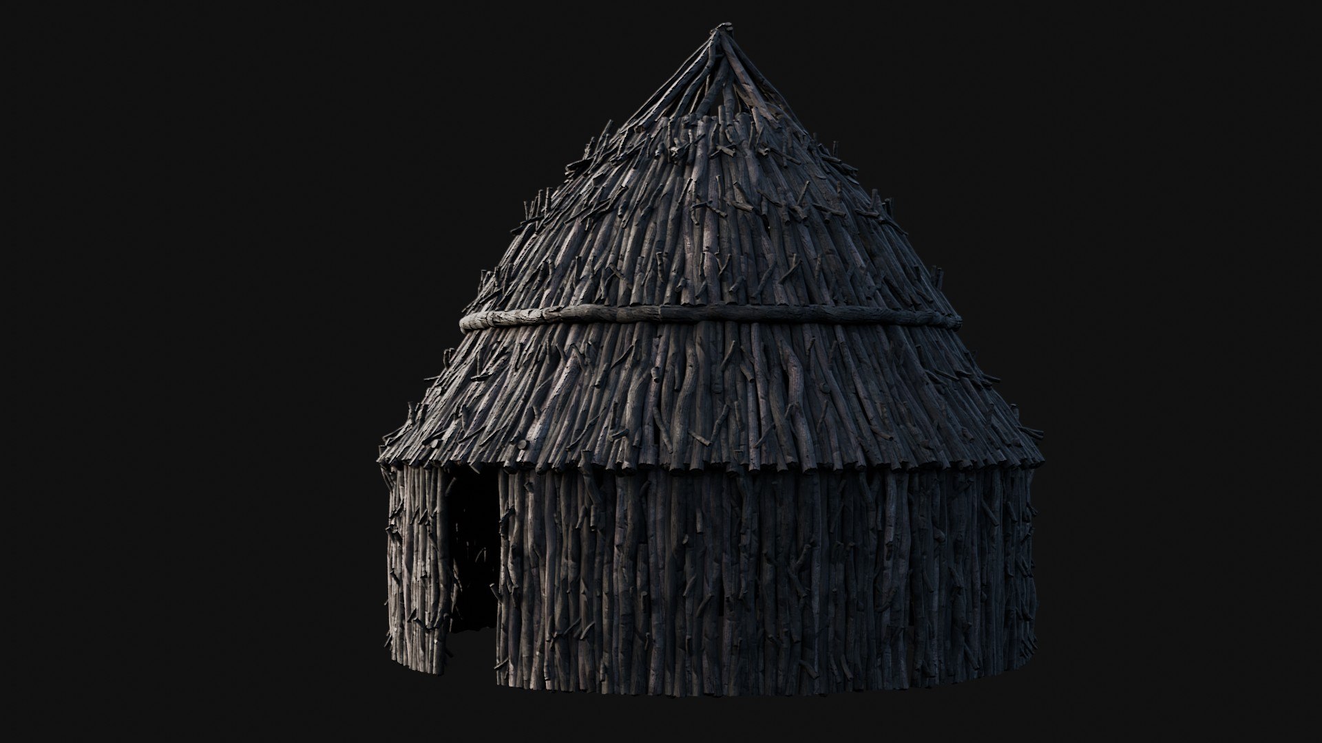 3D Model PRIMITIVE STICK HUTS SHELTER COTTAGE HOUSE PRIMAL COLLECTION ...