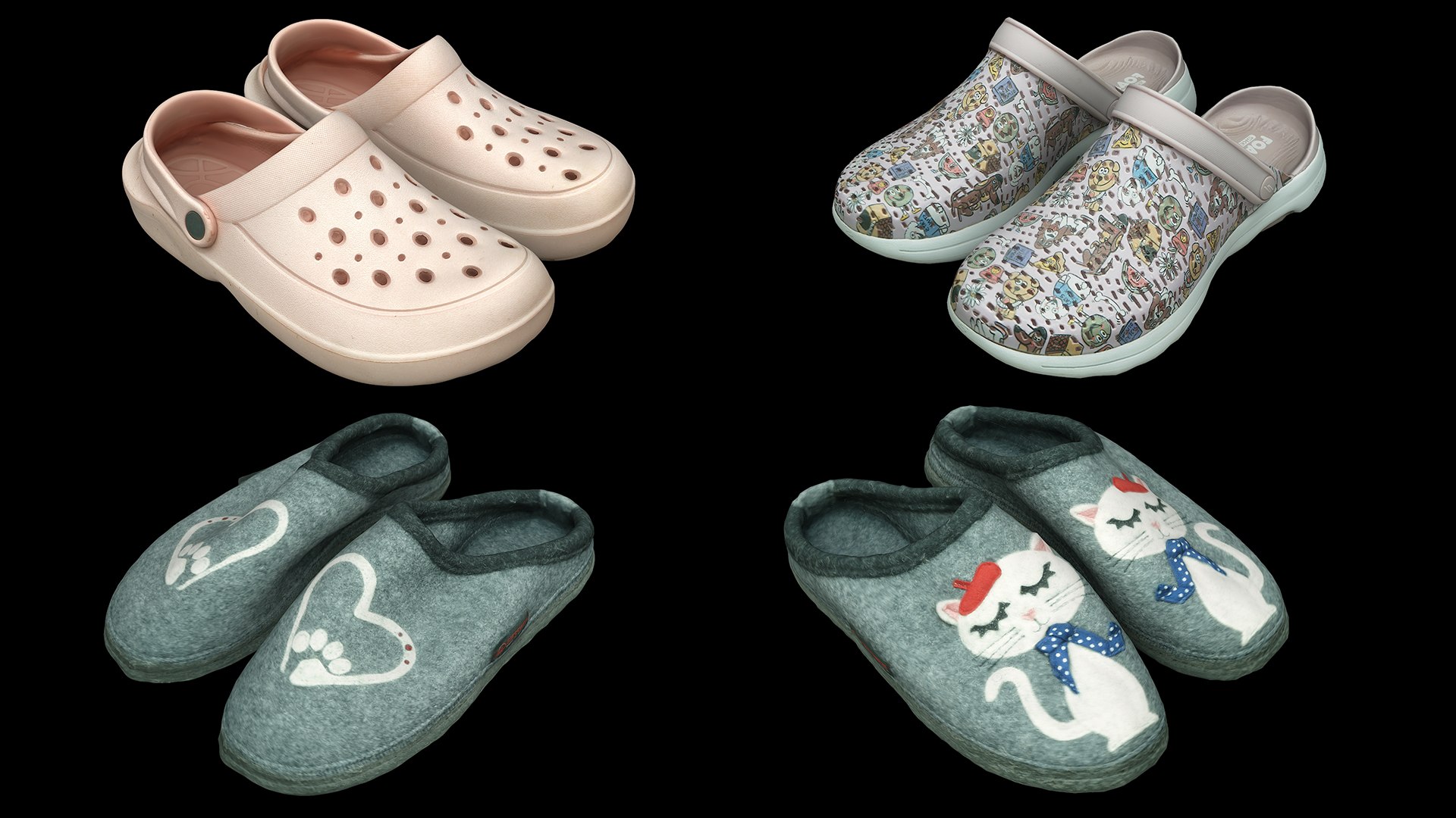 Shoe Collection 38 Slippers 3D Model - TurboSquid 2068032