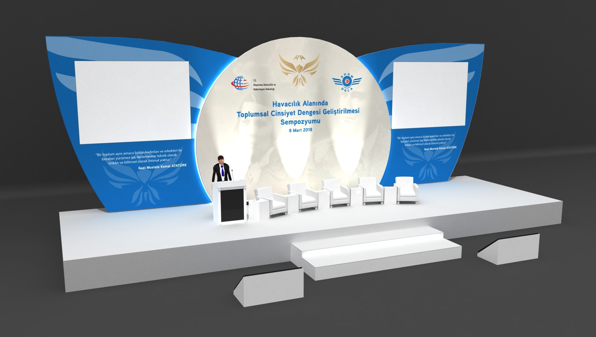 Stage Lectern 3D Model - TurboSquid 1576715