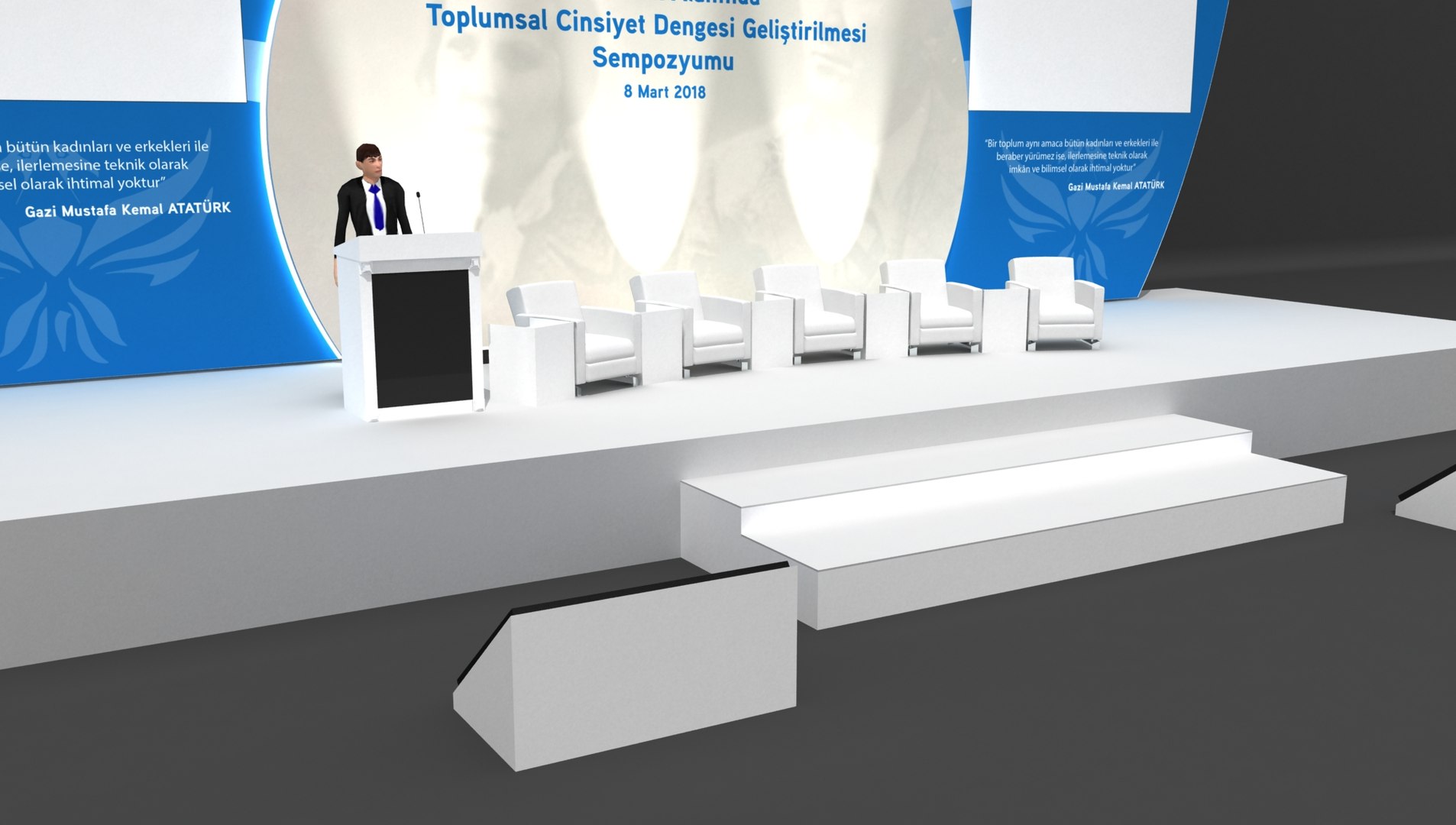 Stage Lectern 3D Model - TurboSquid 1576715