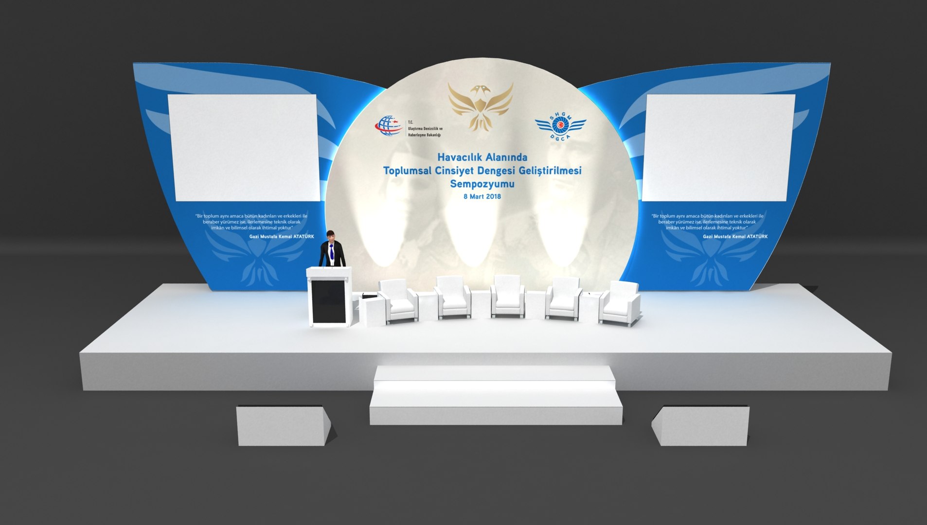 Stage Lectern 3D Model - TurboSquid 1576715