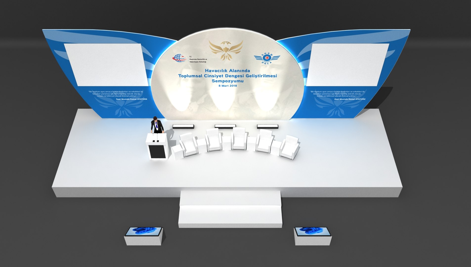 Stage Lectern 3D Model - TurboSquid 1576715