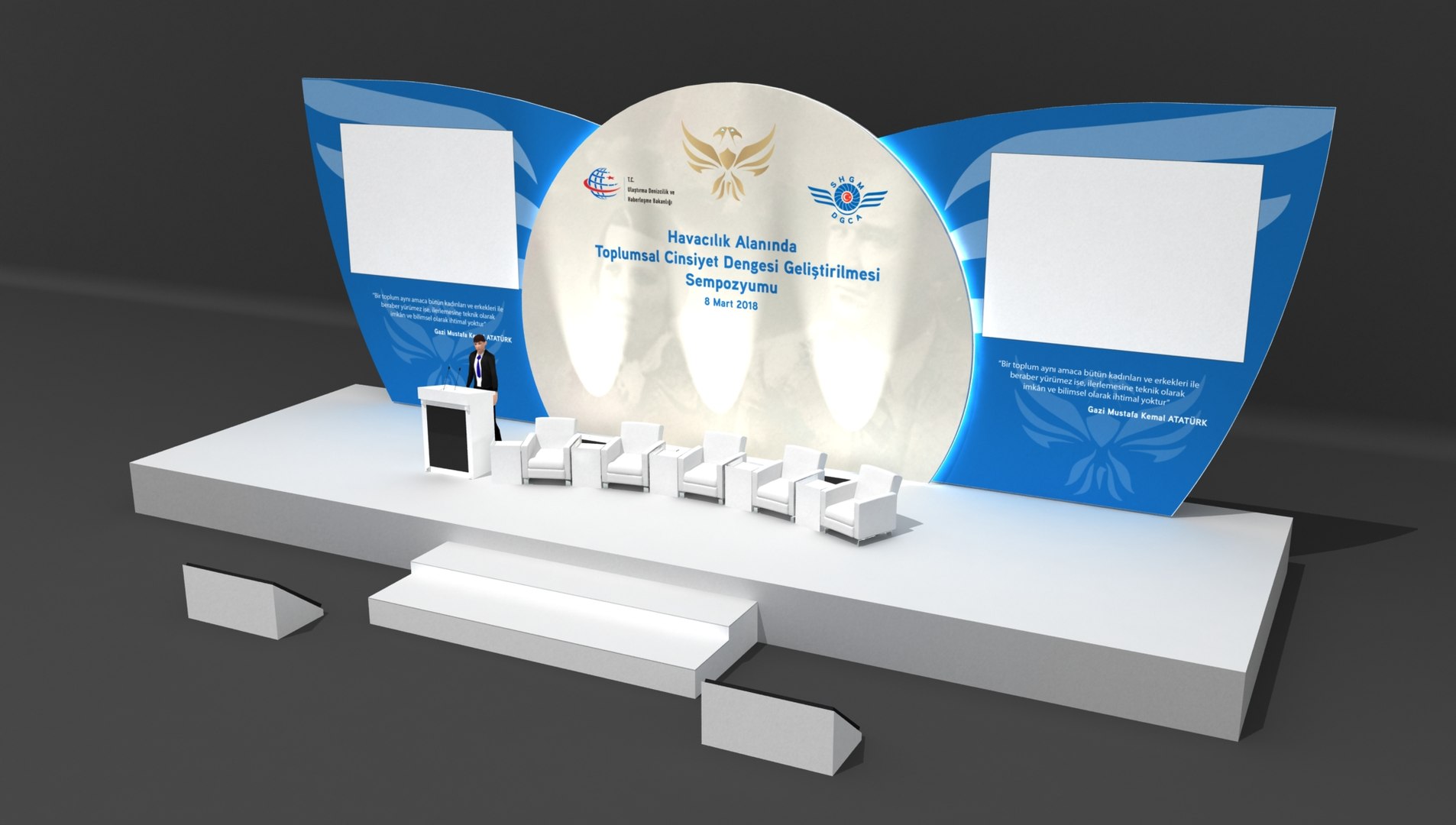 Stage Lectern 3D Model - TurboSquid 1576715